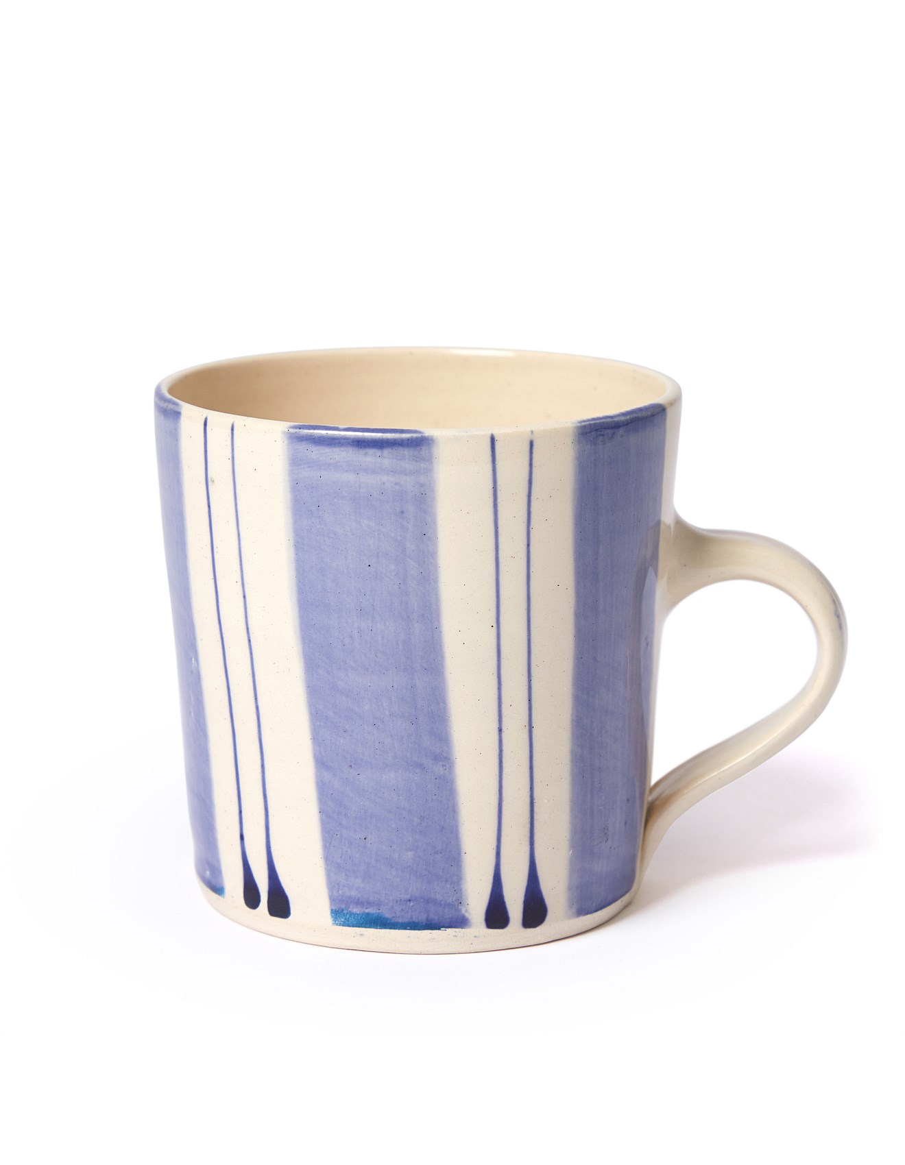The Conran Shop Stripe Blue Wide Vertical Breakfast Straight Mug ...