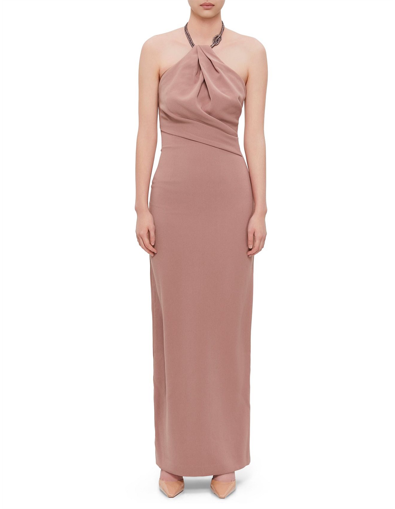 Solace London Riva Halter Sleeveless Maxi Dress | David Jones