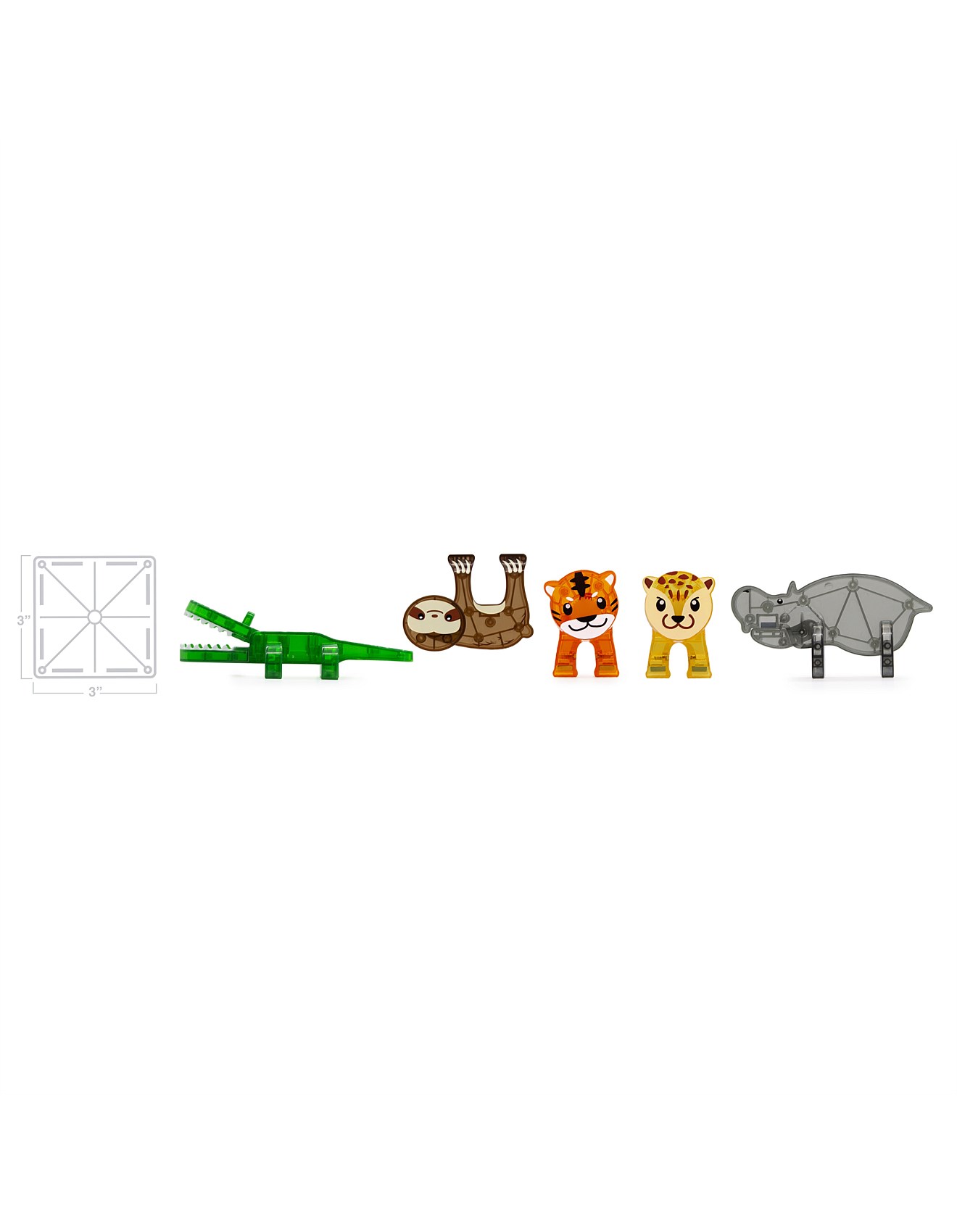 Magna-tiles Jungle Animals 25 Piece Magnetic Set | David Jones