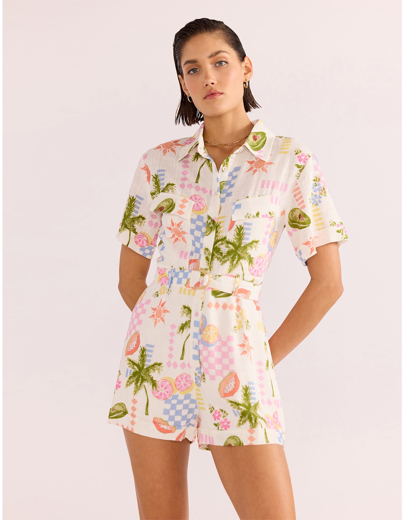 Minkpink Gracie Belted Playsuit | David Jones