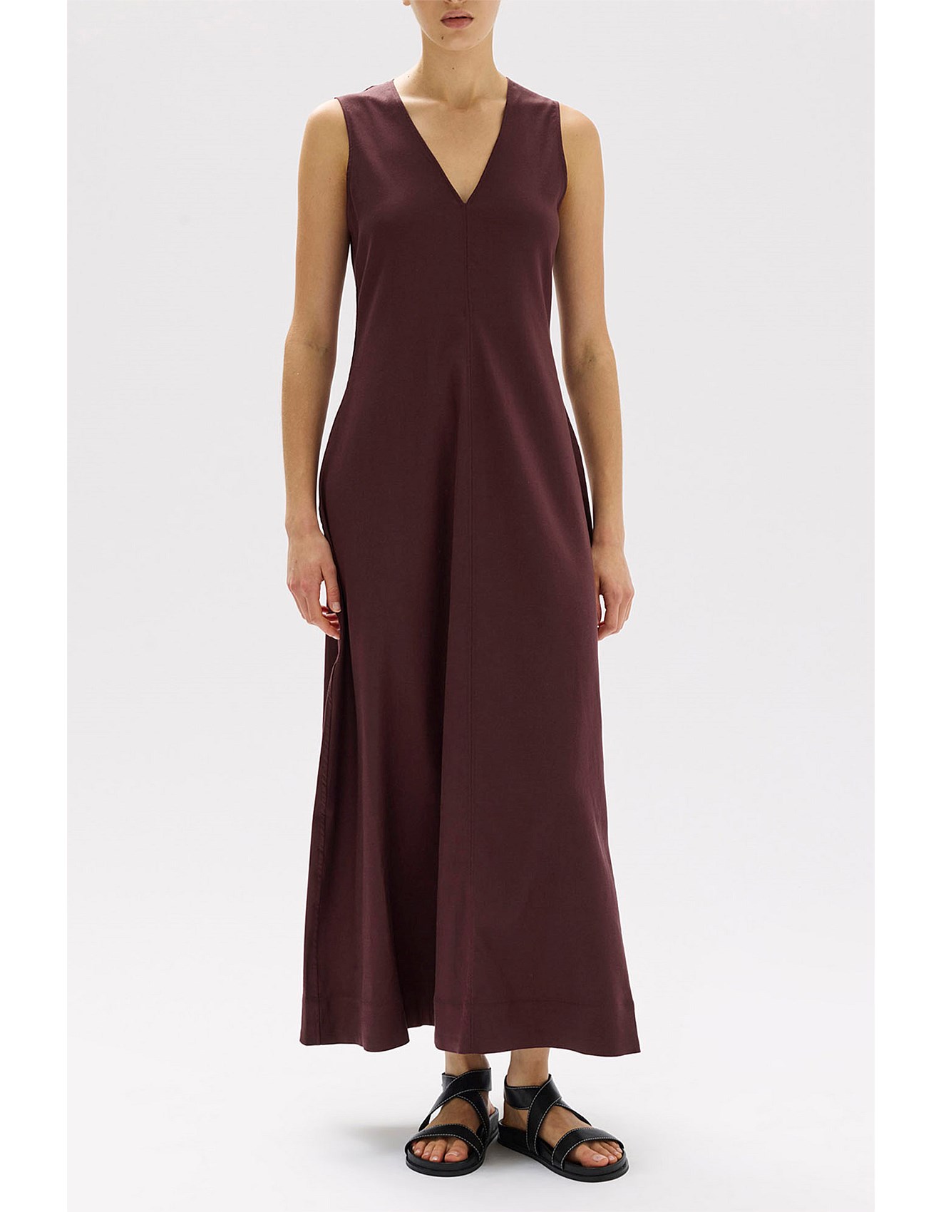 Assembly Label Thalia V-neck Maxi Dress Fig | David Jones