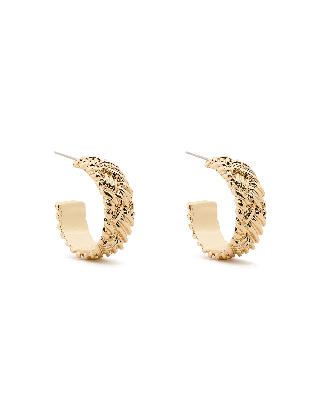 Seed Heritage Woven Texture Hoops | David Jones