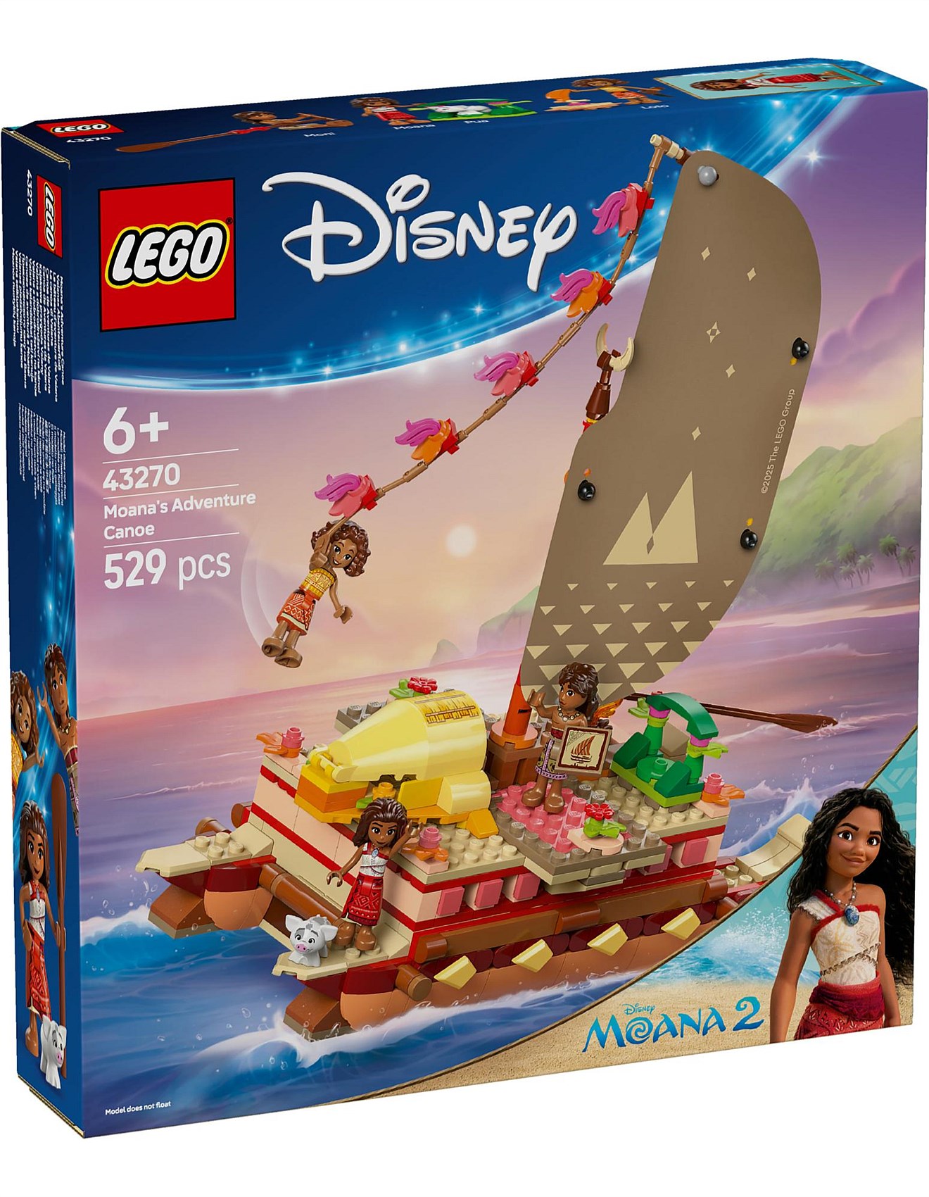 Lego Lego Disney Princess Moanas Adventure Canoe 43270 | David Jones