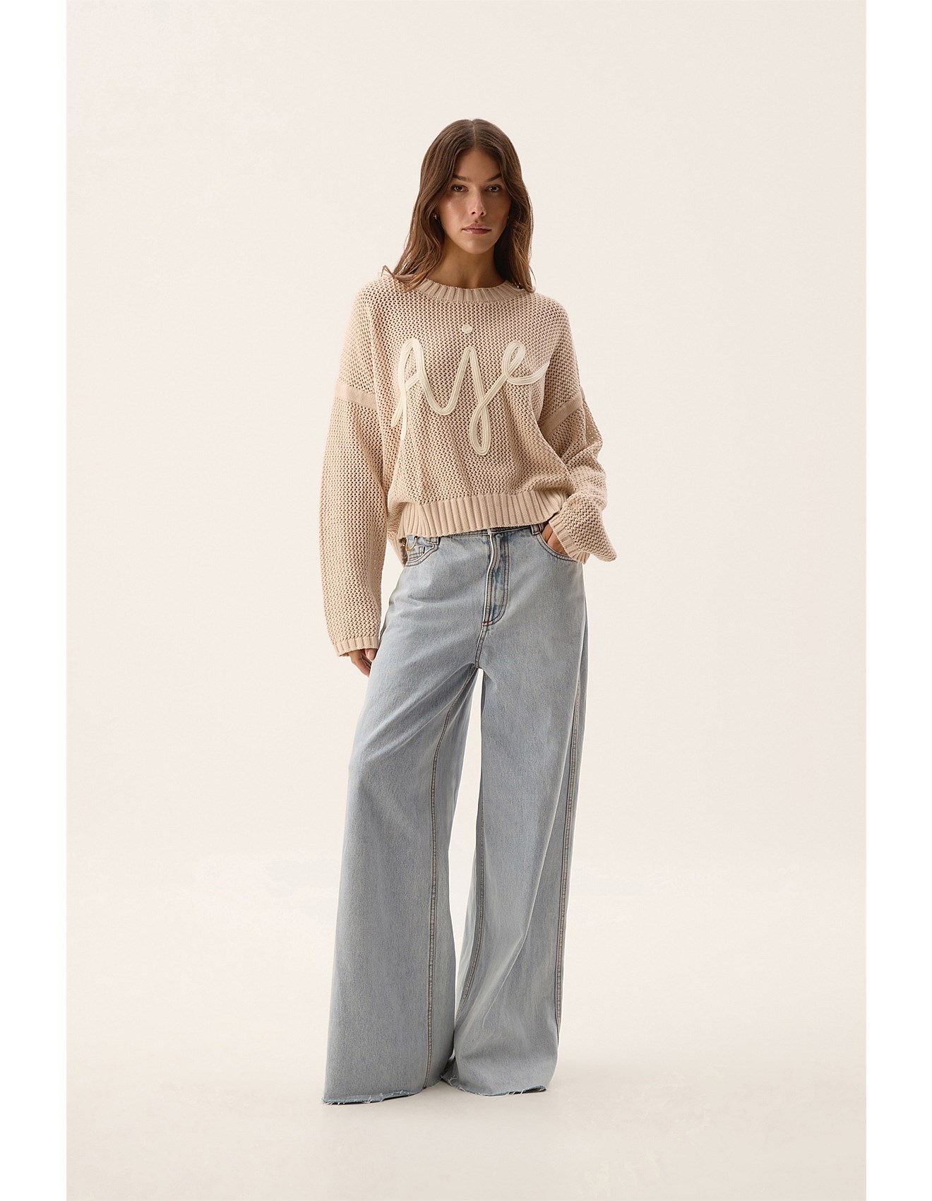 Aje Mural Oversized Logo Jumper | David Jones