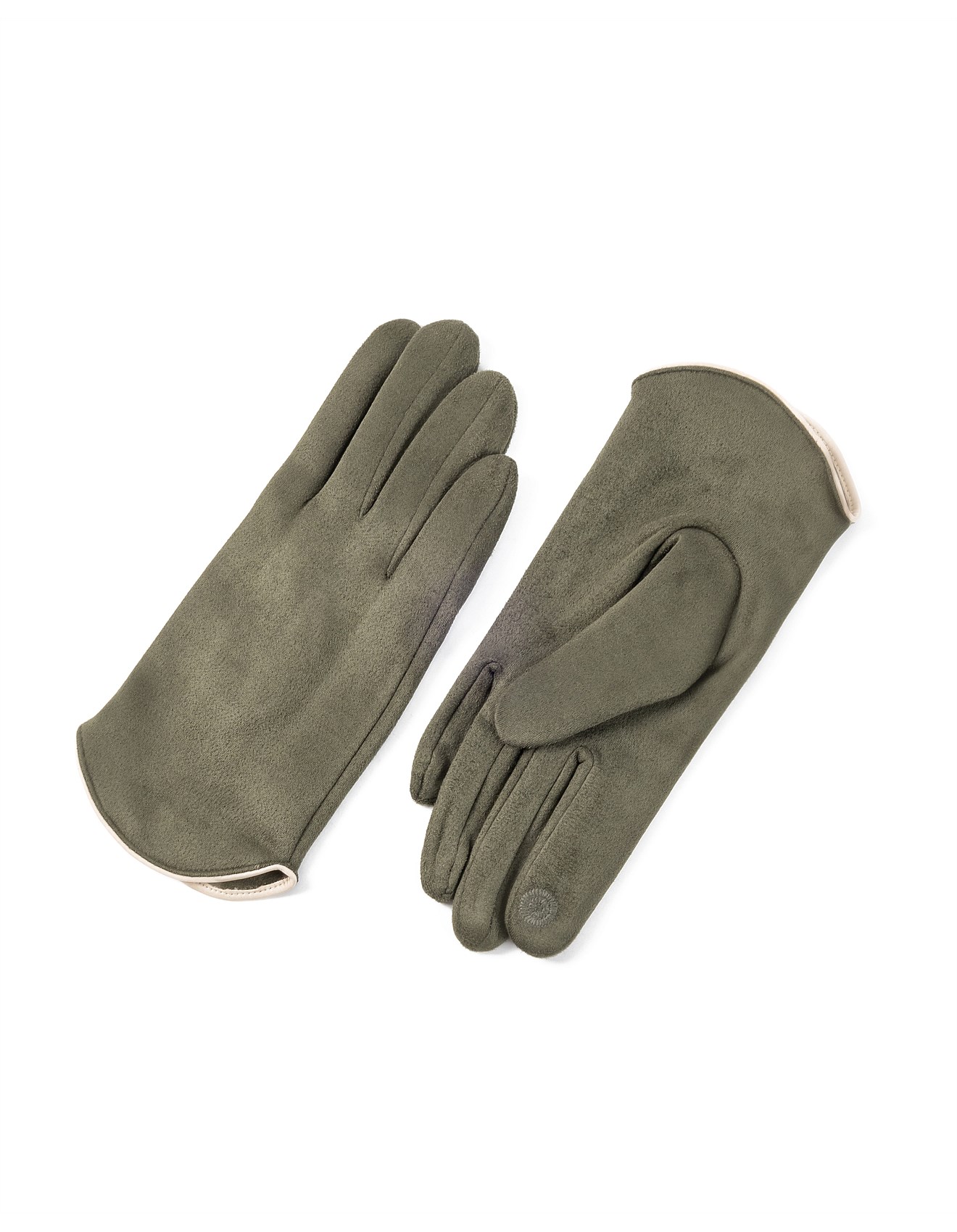 Gregory Ladner Suede Look Glove | David Jones