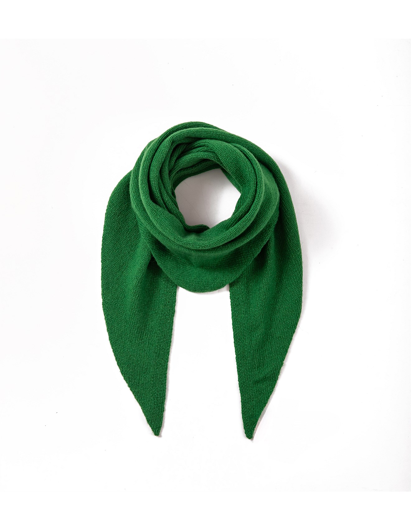 Gregory Ladner Wool Triangle Kerchief Emerald | David Jones