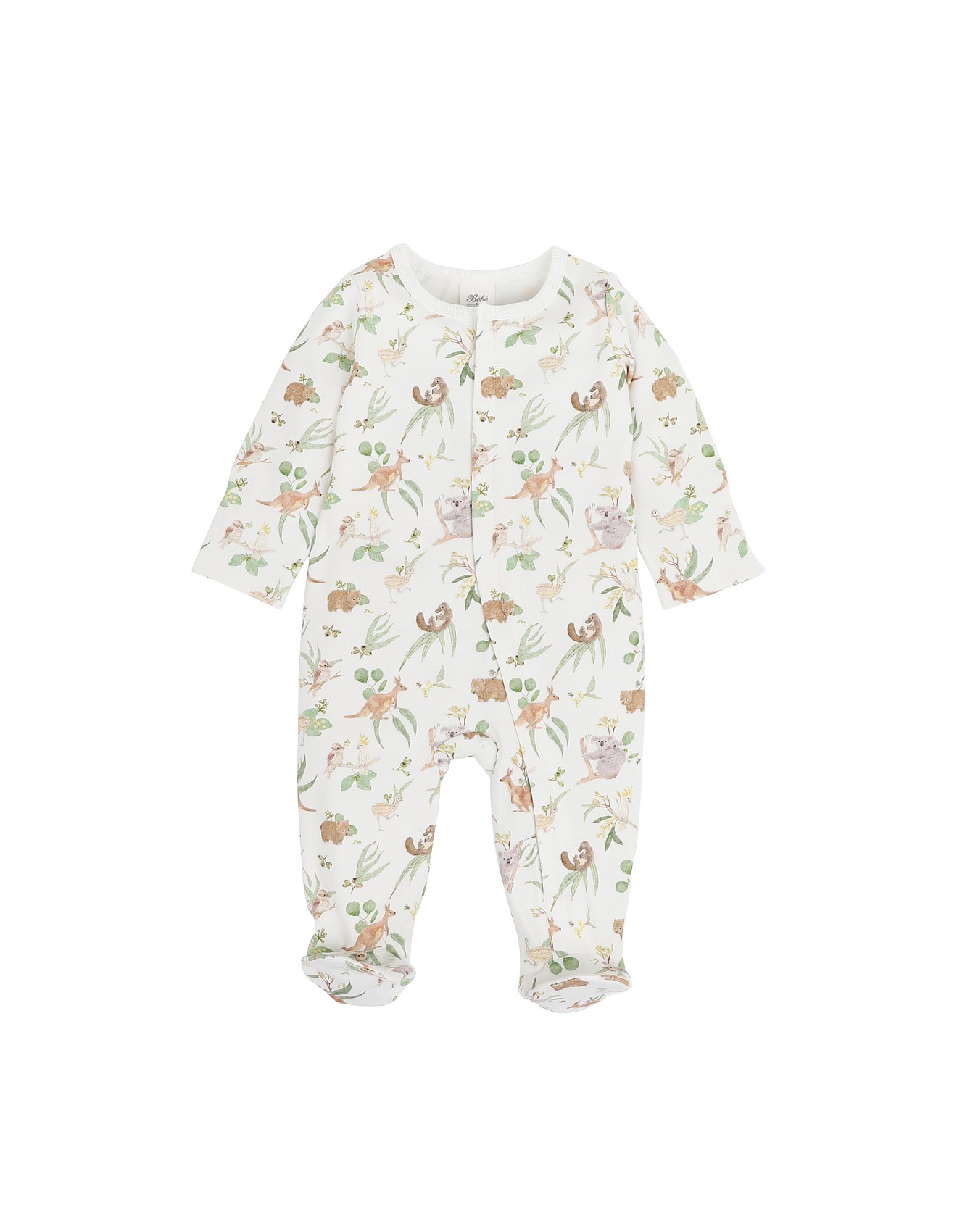 Bebe By Minihaha Baby Bailey Native Long Sleeve Zip Onesie | David Jones