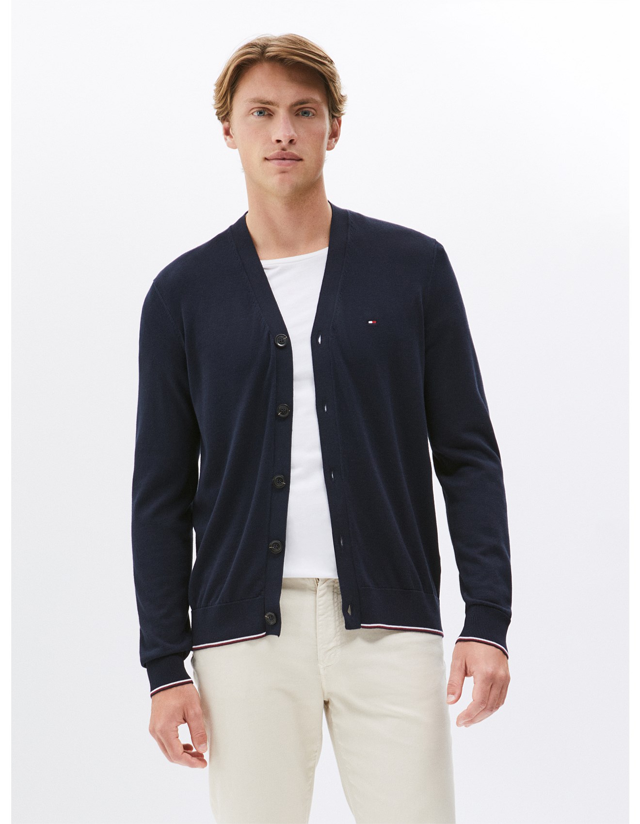 Tommy Hilfiger Tipped Cardigan | David Jones