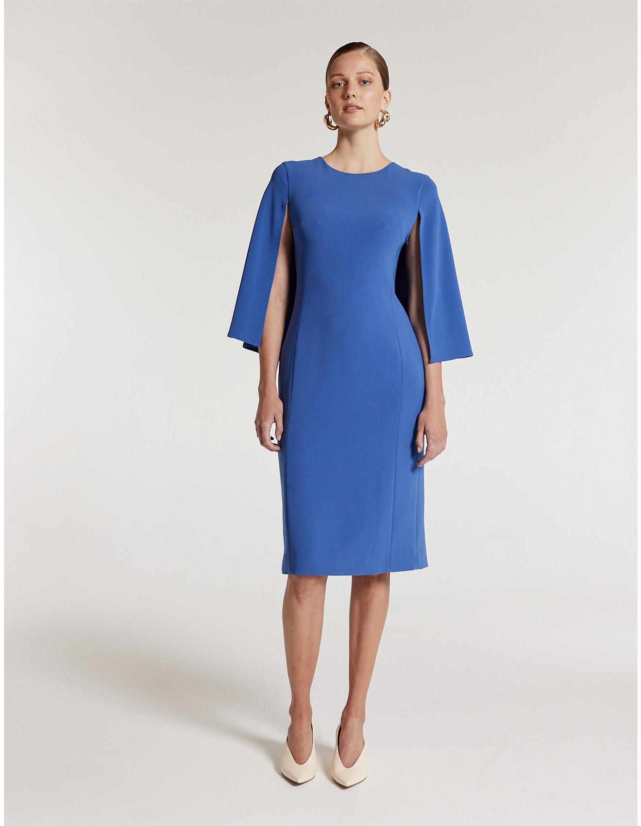 Perri Cutten Cape Sleeve Dress | David Jones