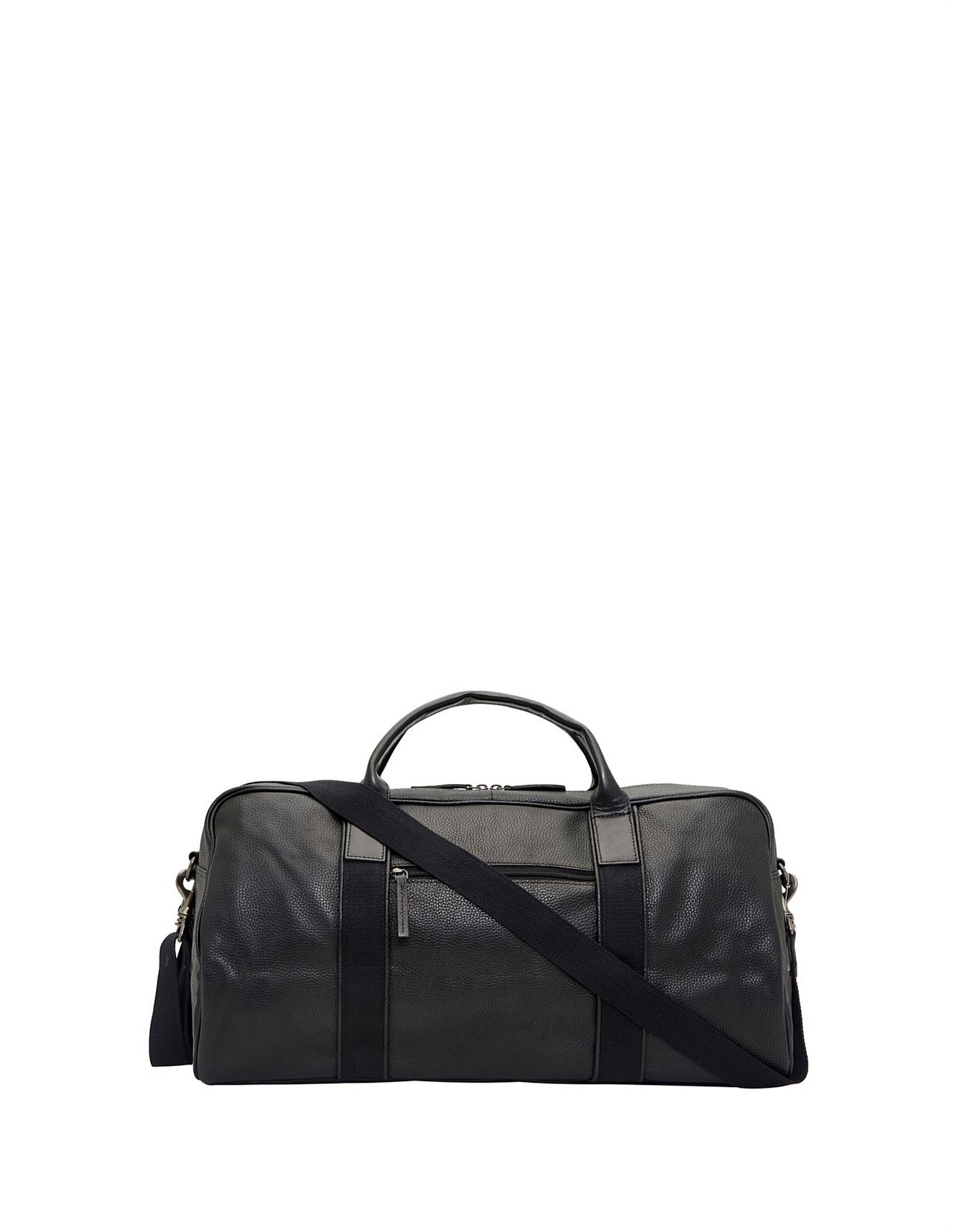 Alta Linea Vegan Leather Overnight Bag Black | David Jones