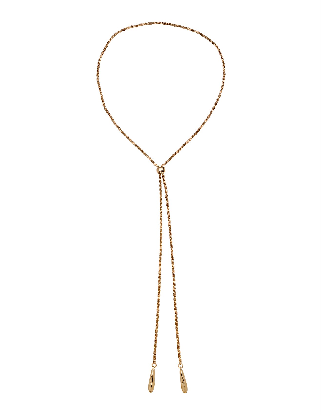 David Lawrence Rope Chain Twisted Drop Necklace | David Jones
