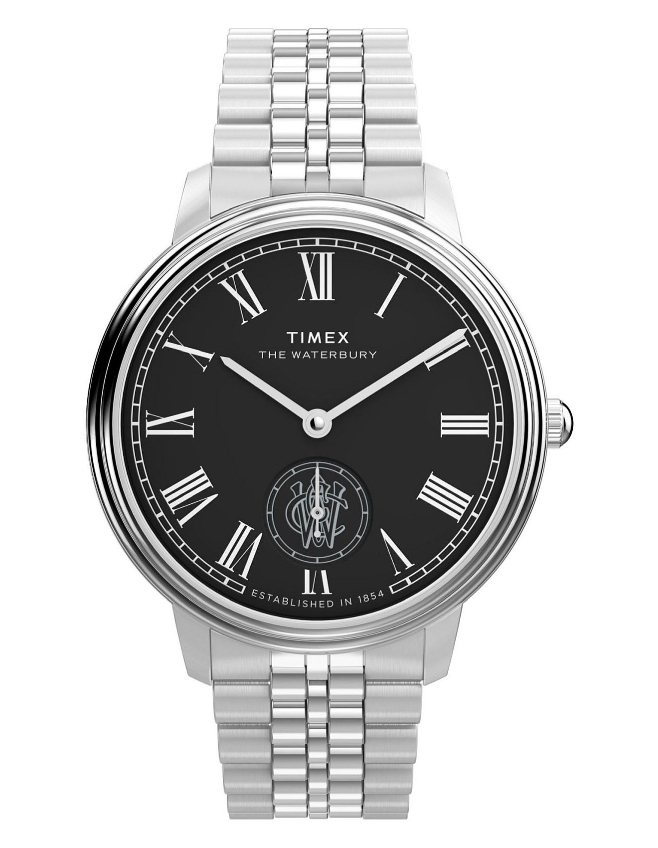 Timex Timex Waterbury Sub-second Black Dial Sst Bracelet Watch | David ...
