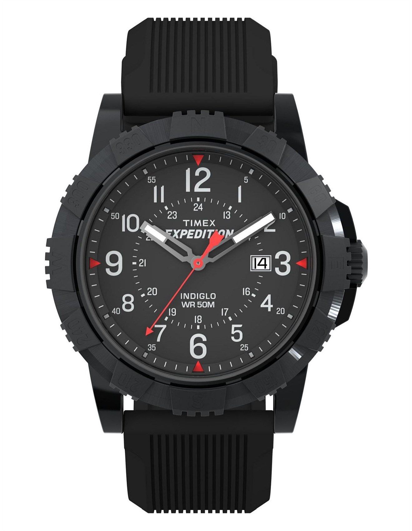Timex Timex Expedition Rugged Field Black Silicone Strap Watch | David ...