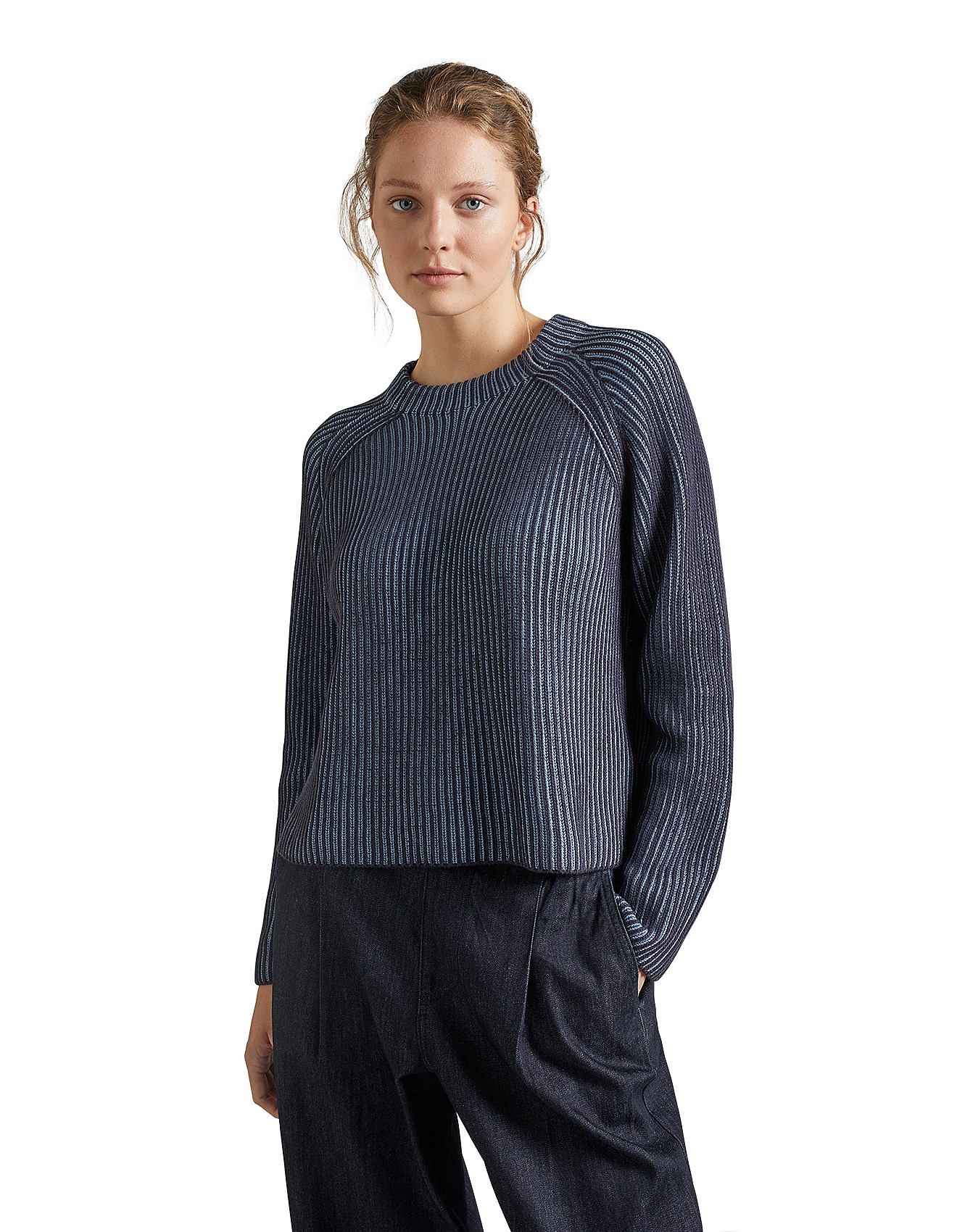 Fine-day Rib Two Tone Knit | David Jones