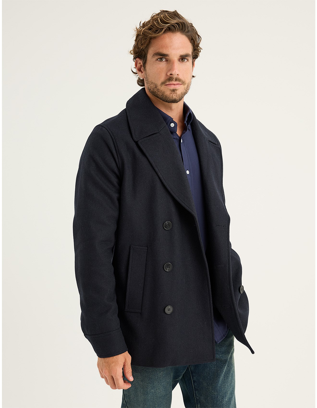 Yarra Trail Everett Pea Coat | David Jones