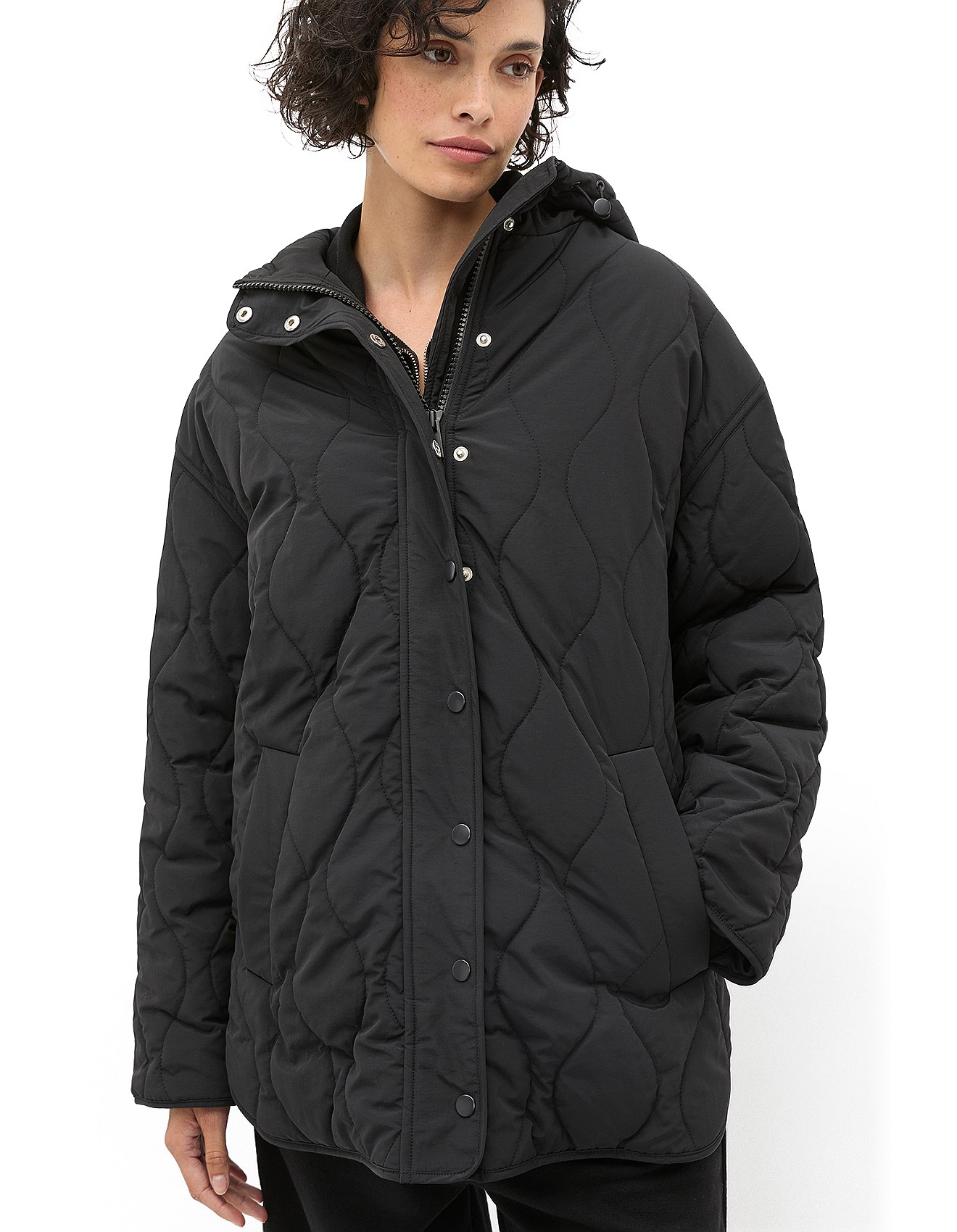Seed Heritage Boxy Quilted Hooded Jacket | David Jones