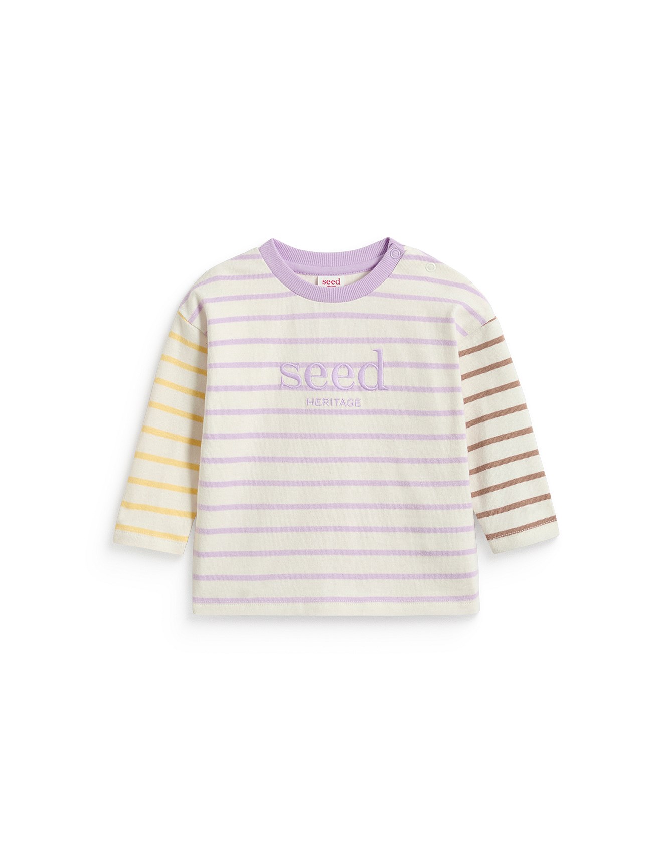 Seed Heritage Stripe Logo Tee | David Jones