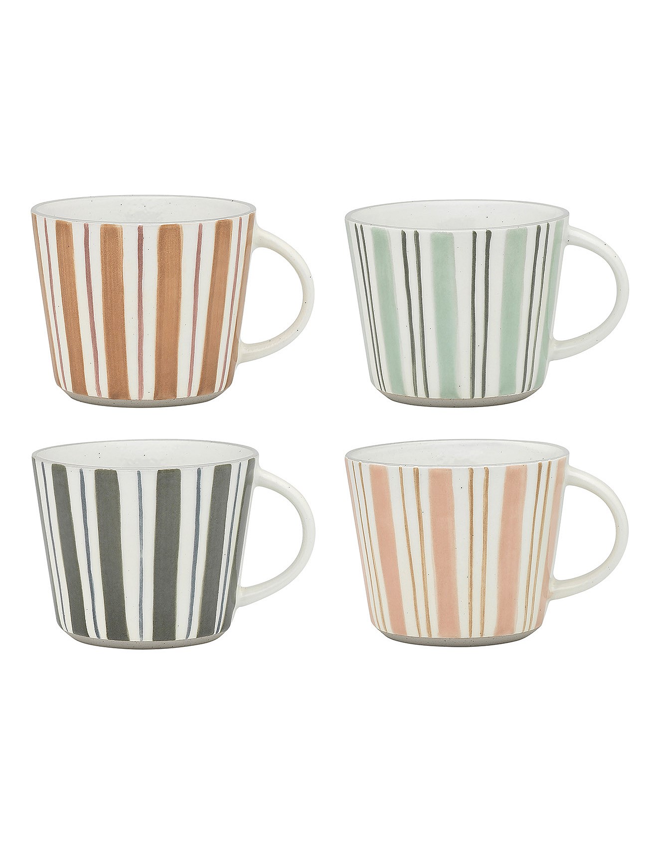 Ecology Chalk Set Of 4 Mugs 260ml Two Stripe | David Jones