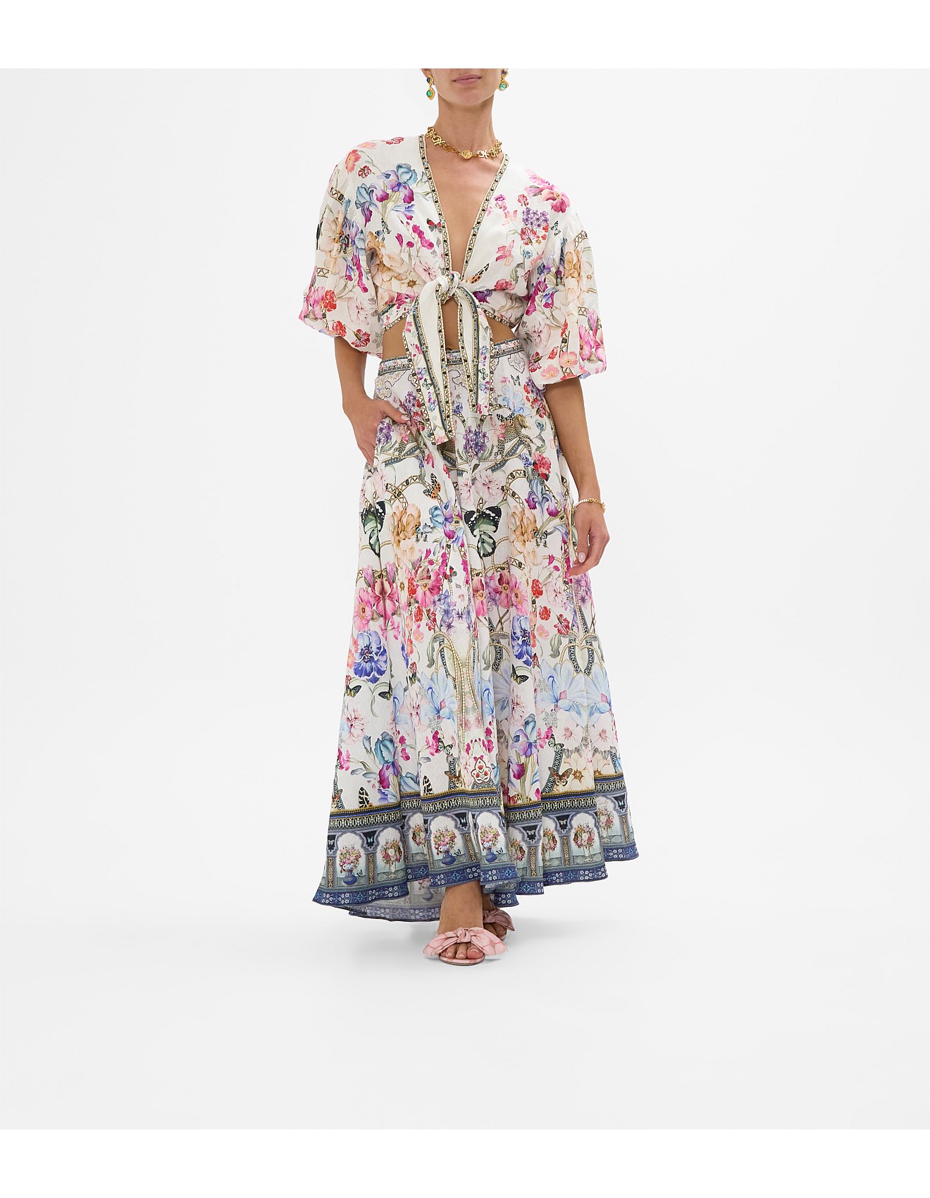 Camilla Maxi Circle Skirt Gardens Of Queluz | David Jones