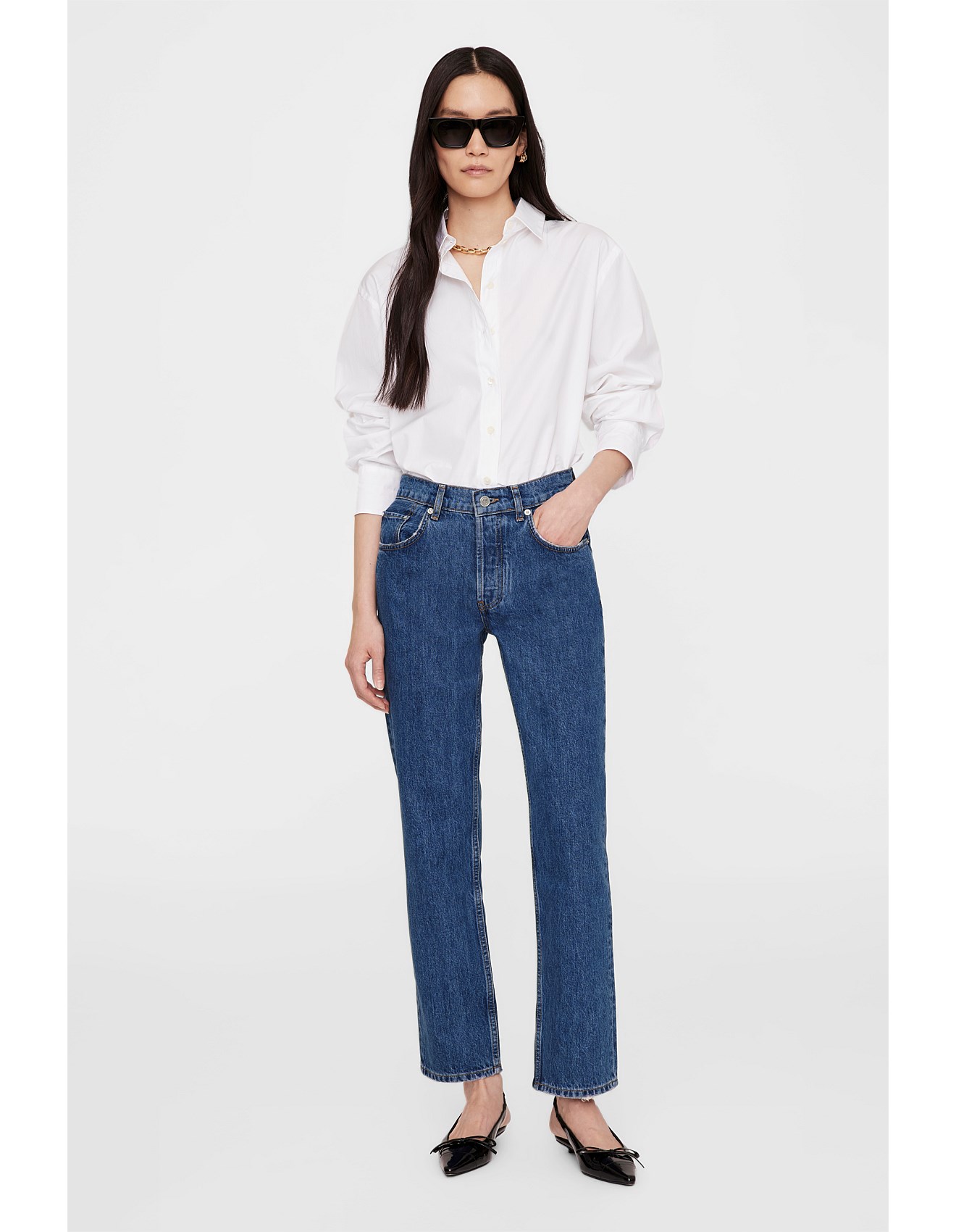 Anine Bing Essie Long Sleeve Bu Shirt | David Jones