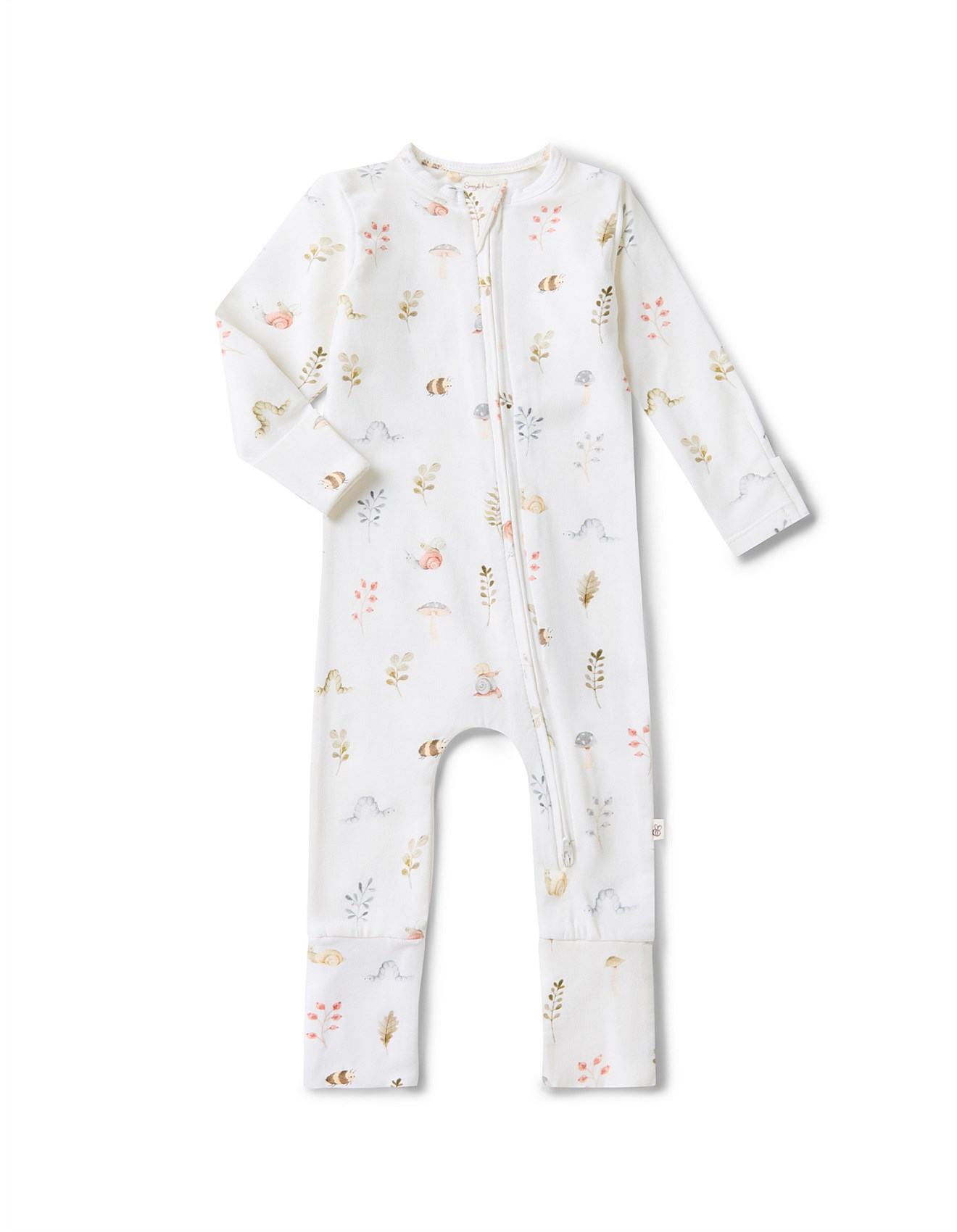 Snuggle Hunny Garden Friends Organic Snugglesuit Convertible Romper | David Jones