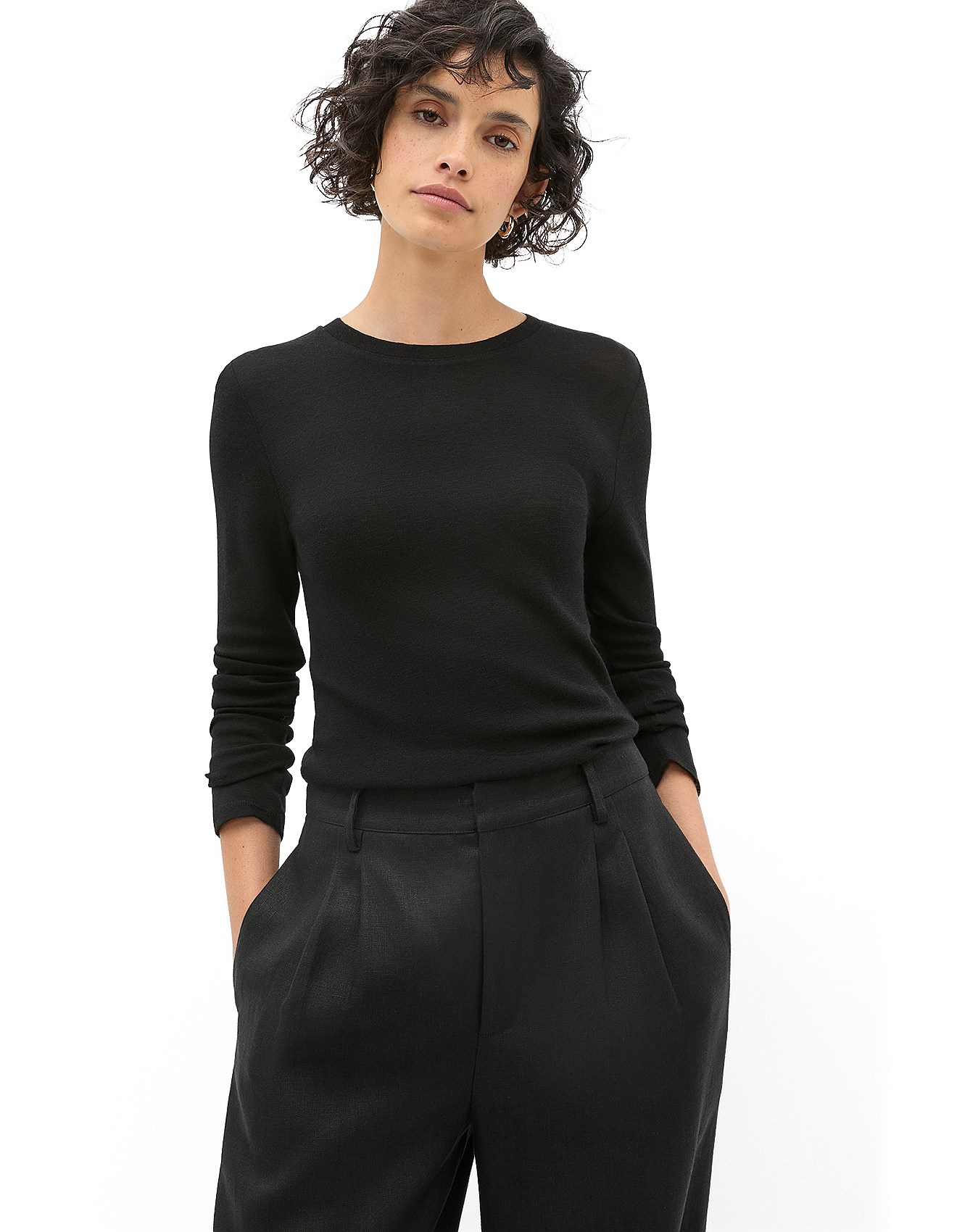 Seed Heritage Australian Merino Crew Neck Top | David Jones