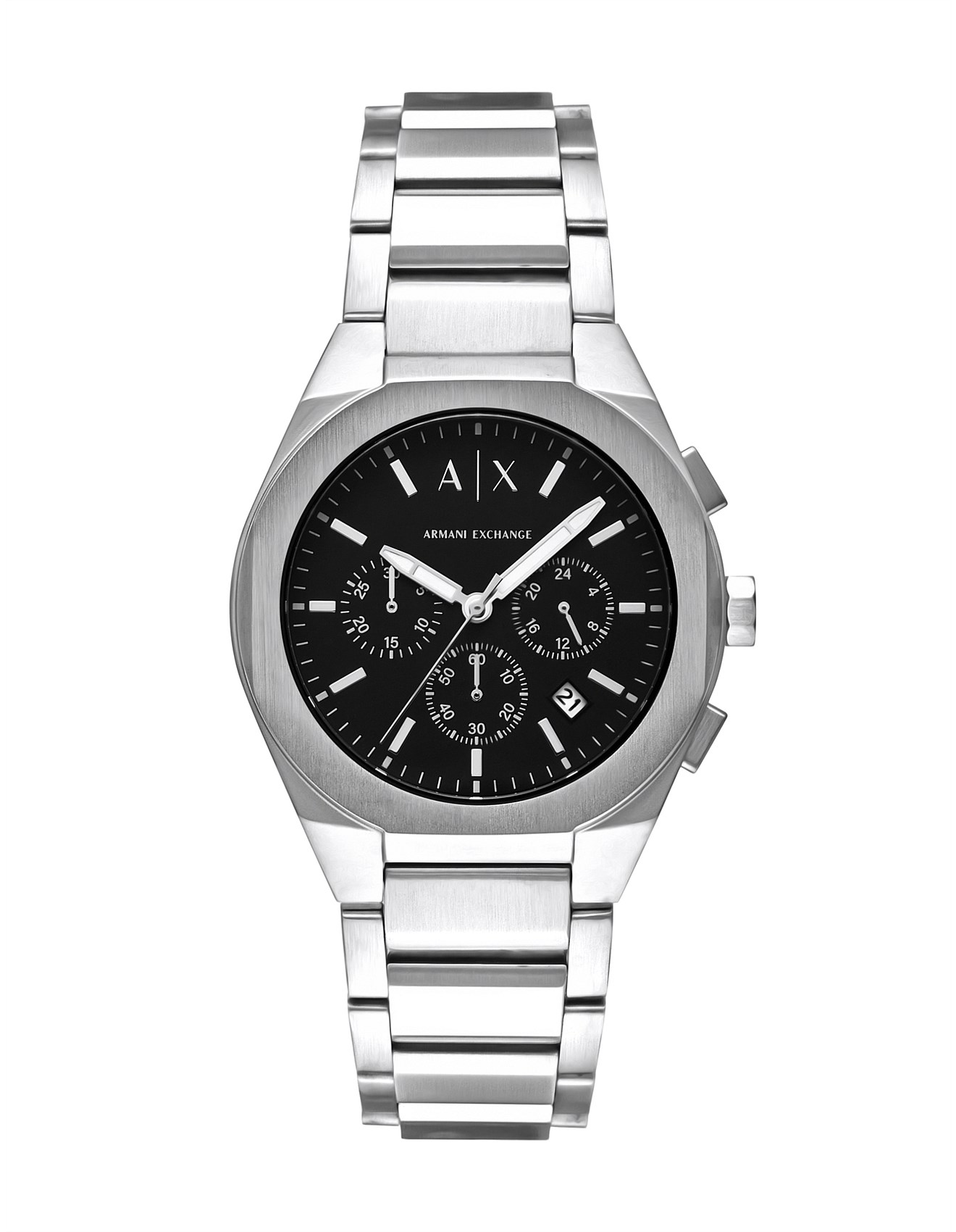 Armani Exchange Silver Tone Chronograph Watch | David Jones