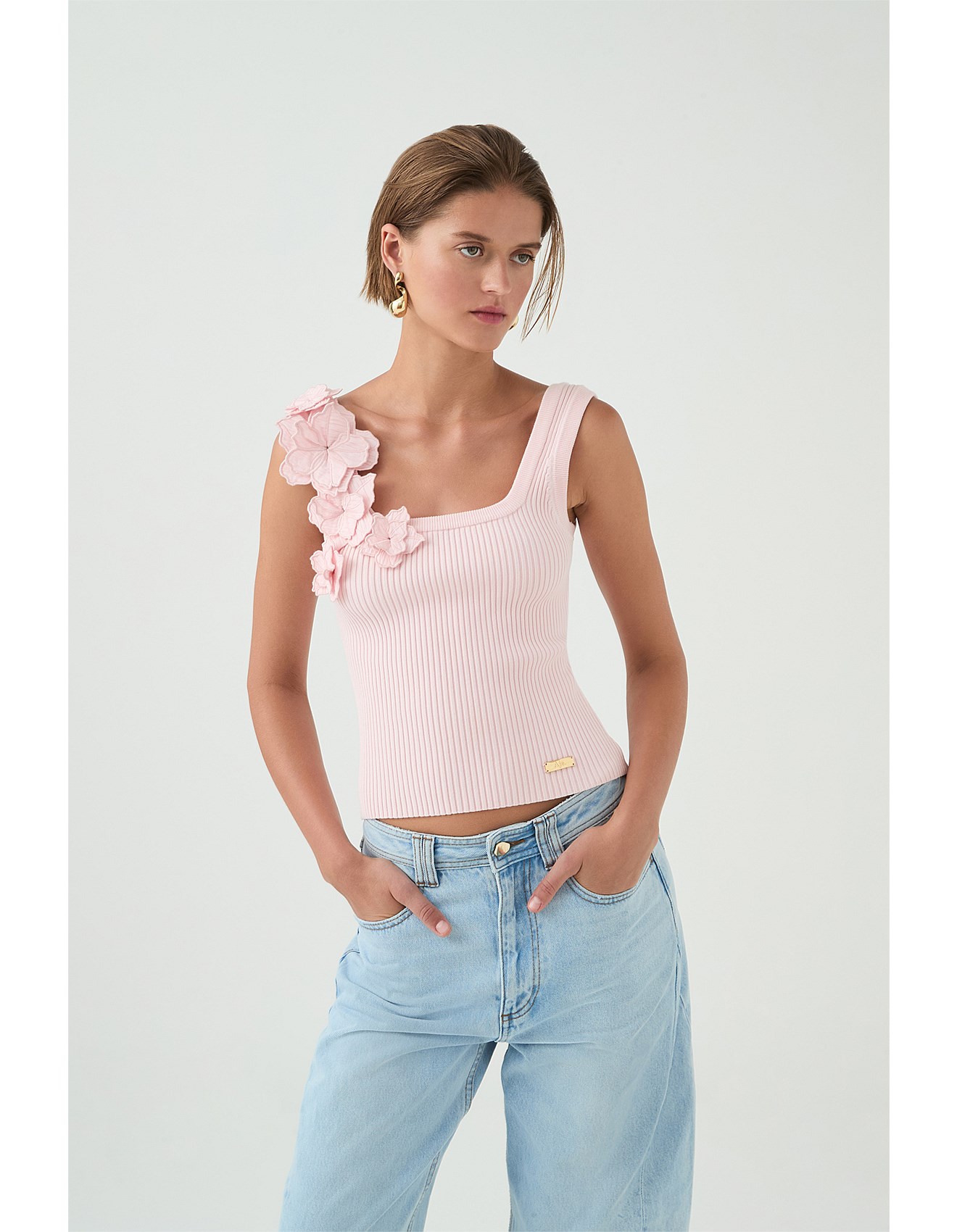 Aje Splendour Flower Knit Tank | David Jones