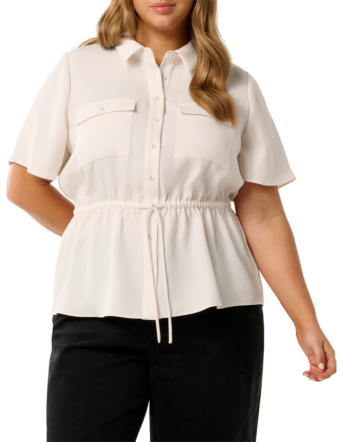 Forever New Tara Curve Utility Shirt | David Jones