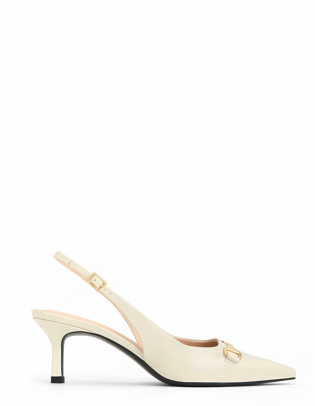 Charles & Keith Leslie Open-back Heels Shoe Black | David Jones
