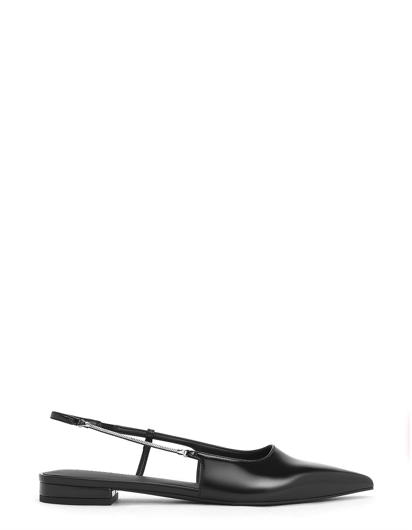 Charles & Keith Women's Covered Open-back Flats Shoe | David Jones