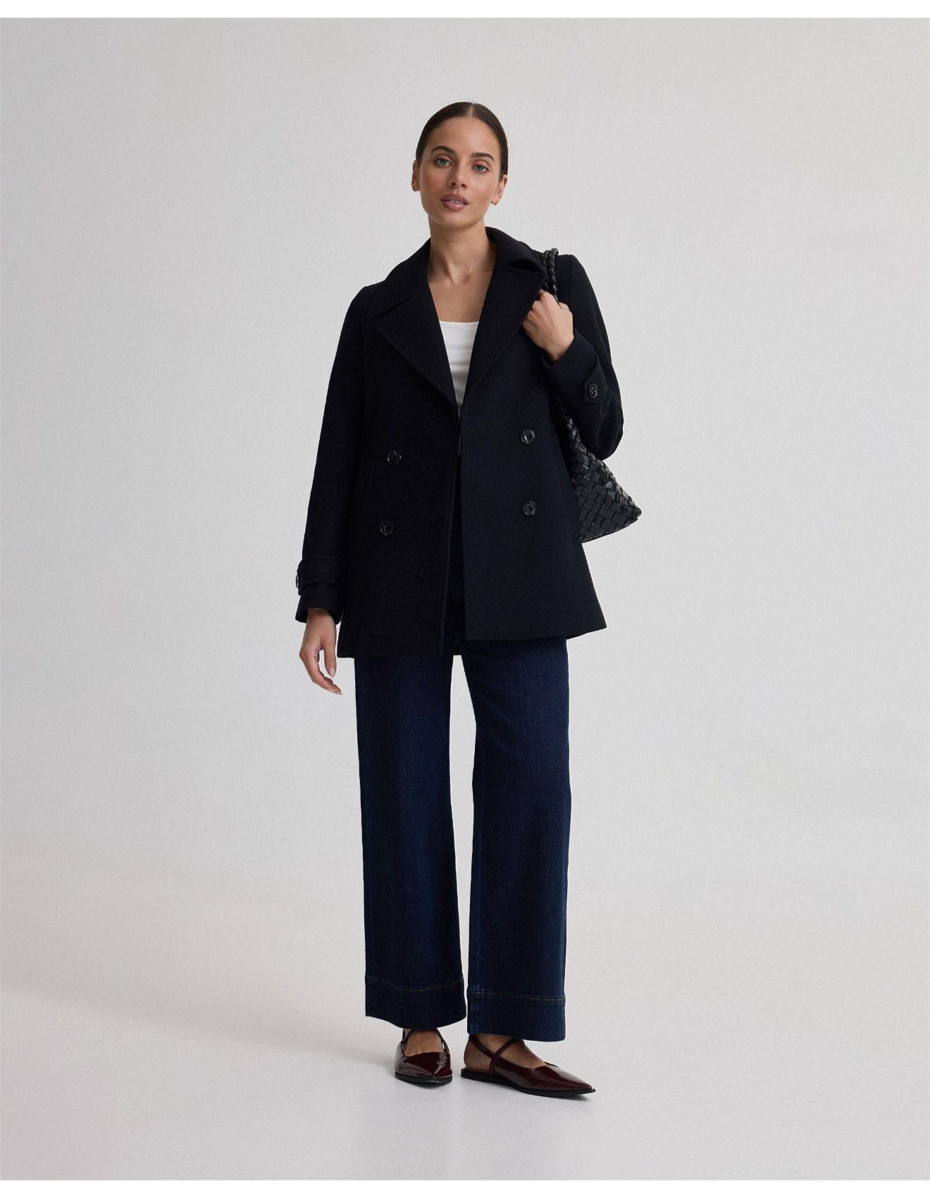 Oxford Avril Wool Pea Coat | David Jones