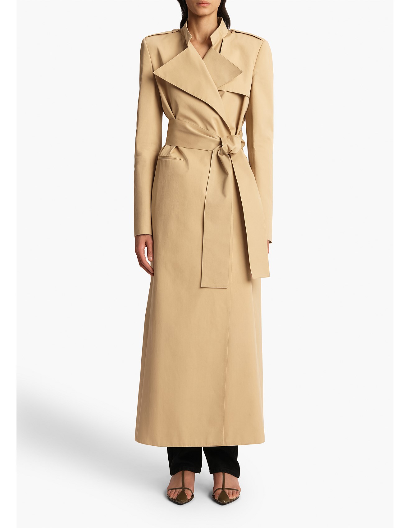 Khaite Maxwell Gabardine Belted Coat | David Jones