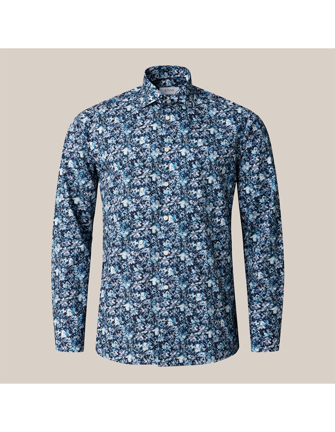 Eton Long Sleeve Floral Signature Twill Shirt | David Jones