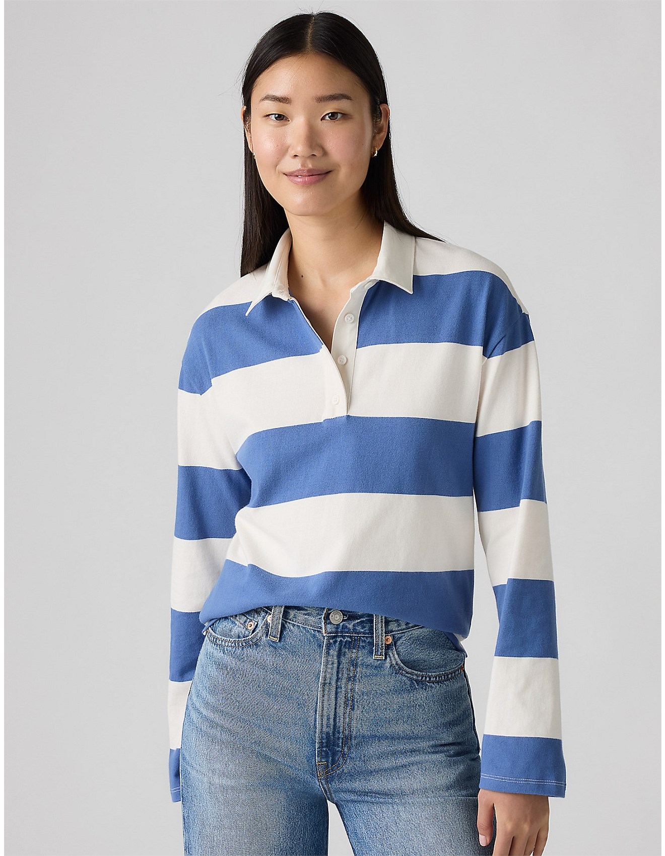 Levi's Leda Rugby Long Sleeve T-shirt | David Jones