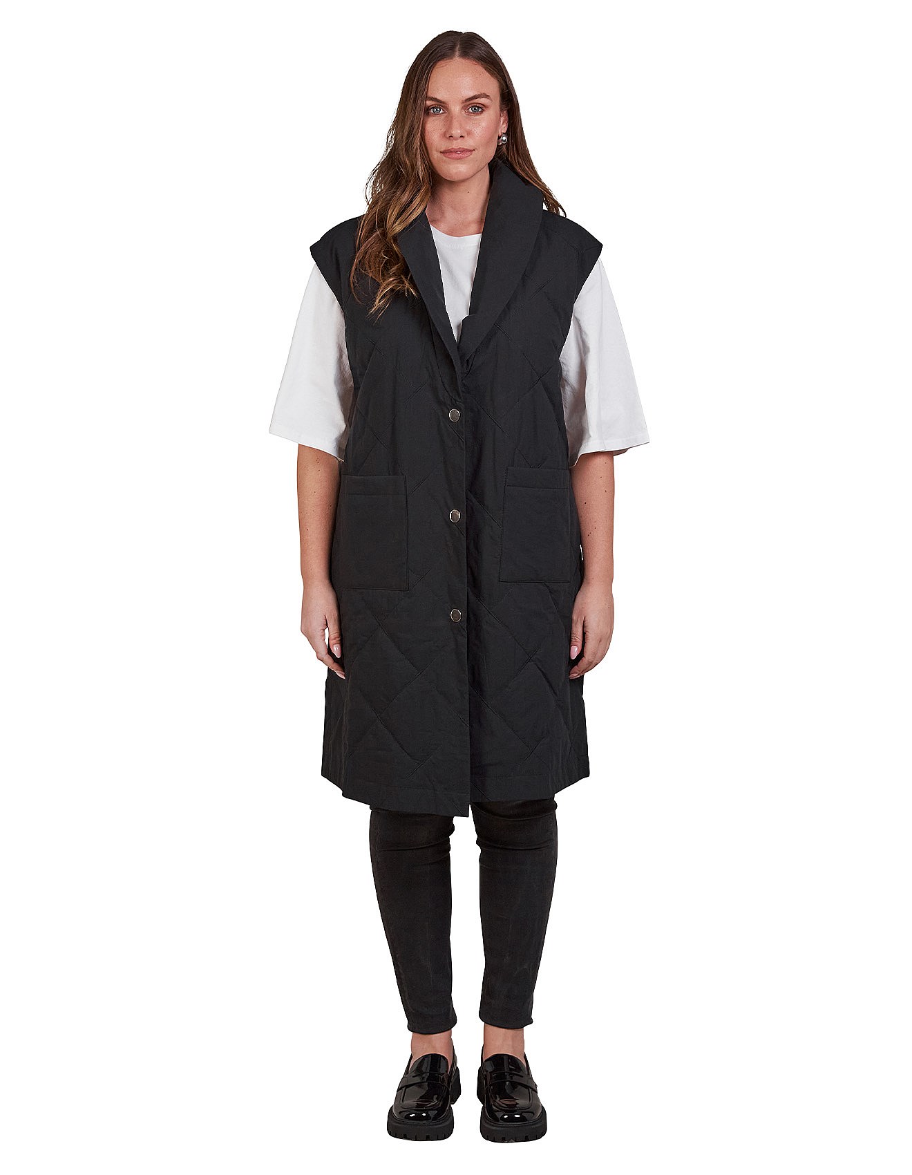 Eb&ive Argo Long Line Vest | David Jones