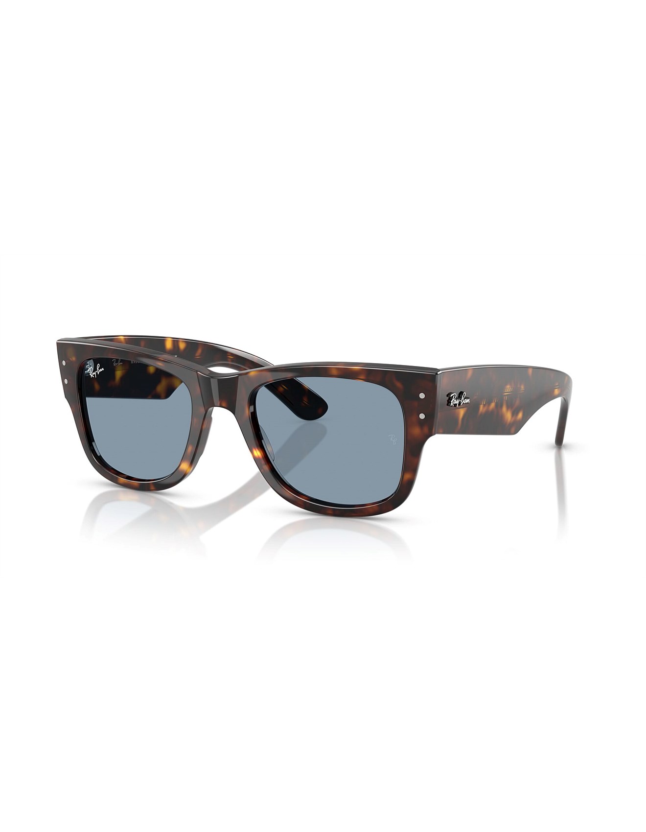 Ray-ban Mega Wayfarer Square Havana Blue Sunglasses | David Jones