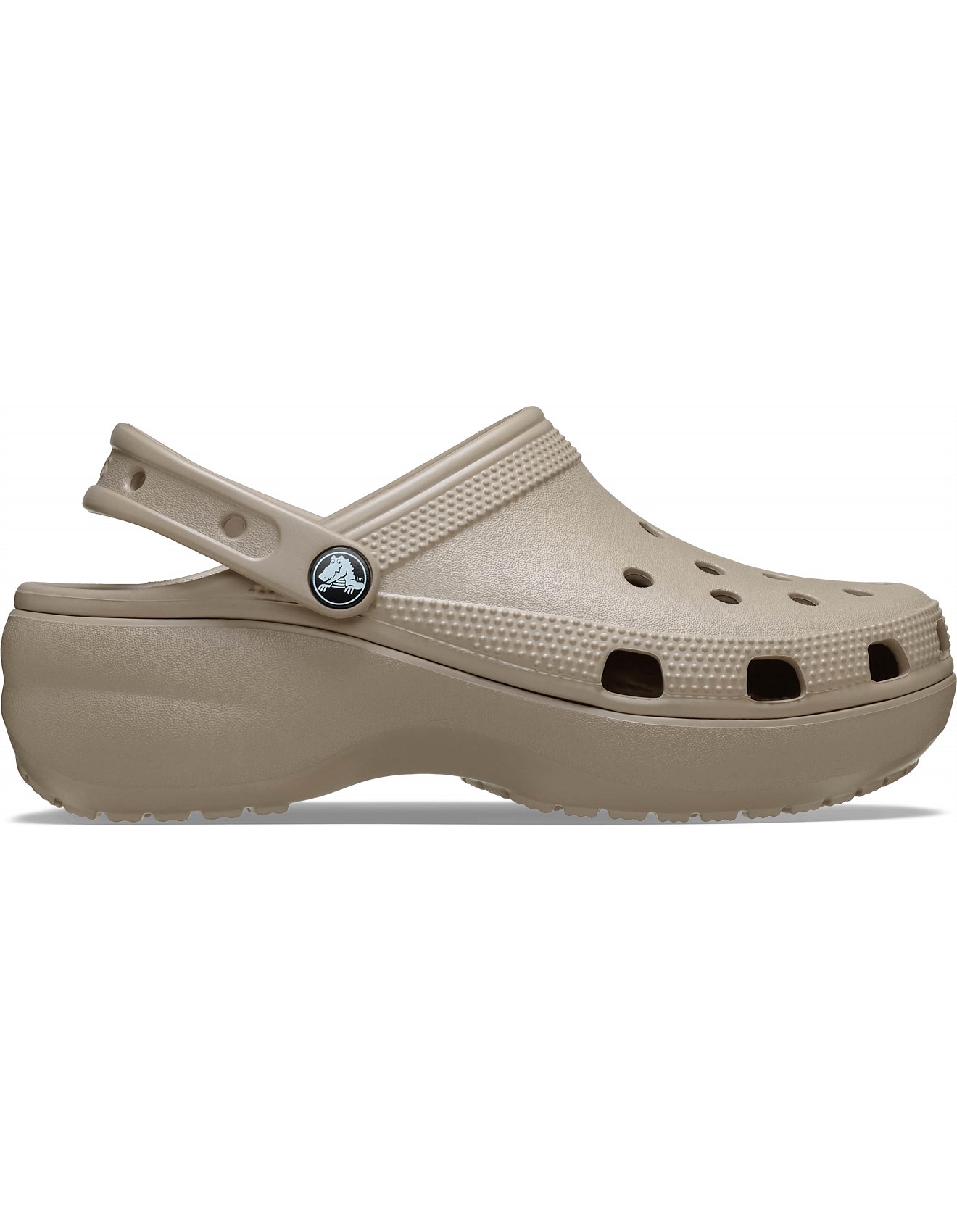 Crocs Classic Platform Clog W Taupe Shoe | David Jones