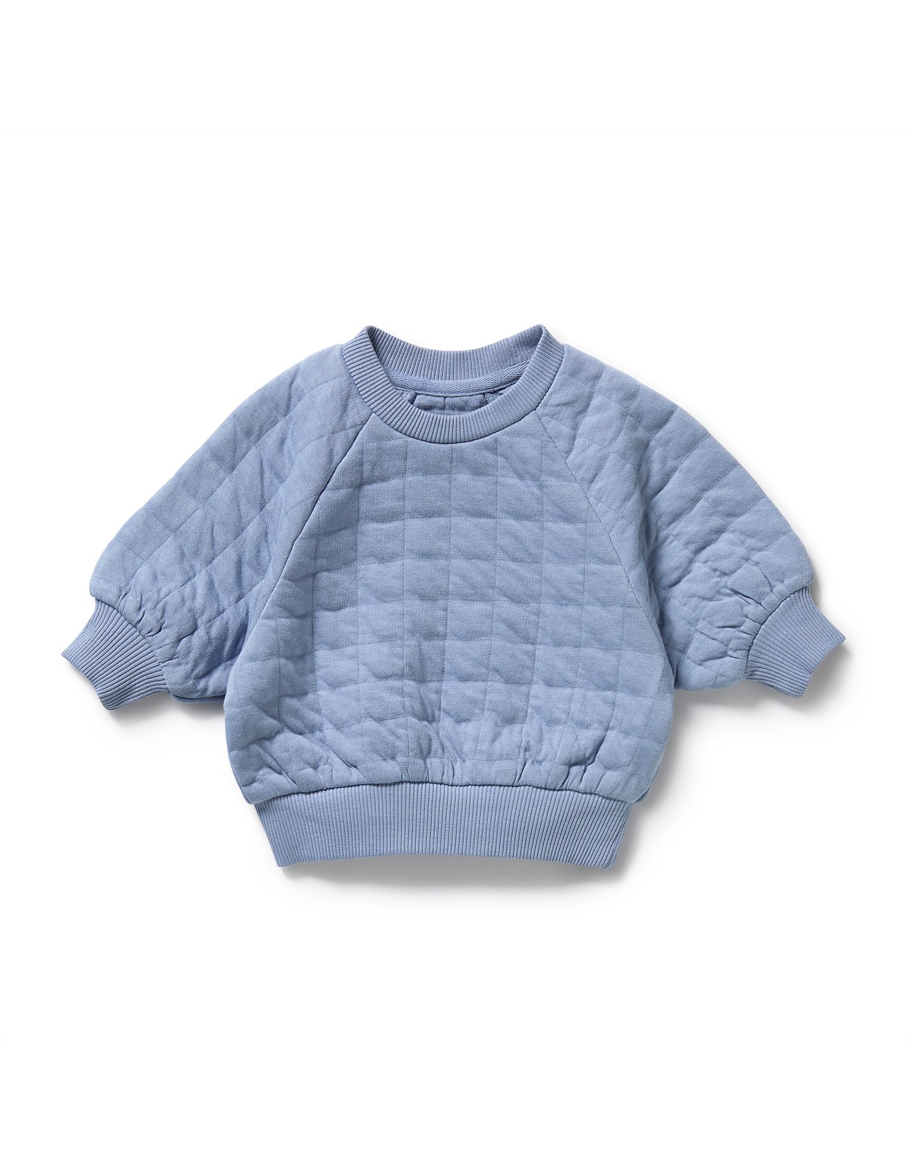Wilson & Frenchy Sky Blue Organic Quilted Sweat | David Jones