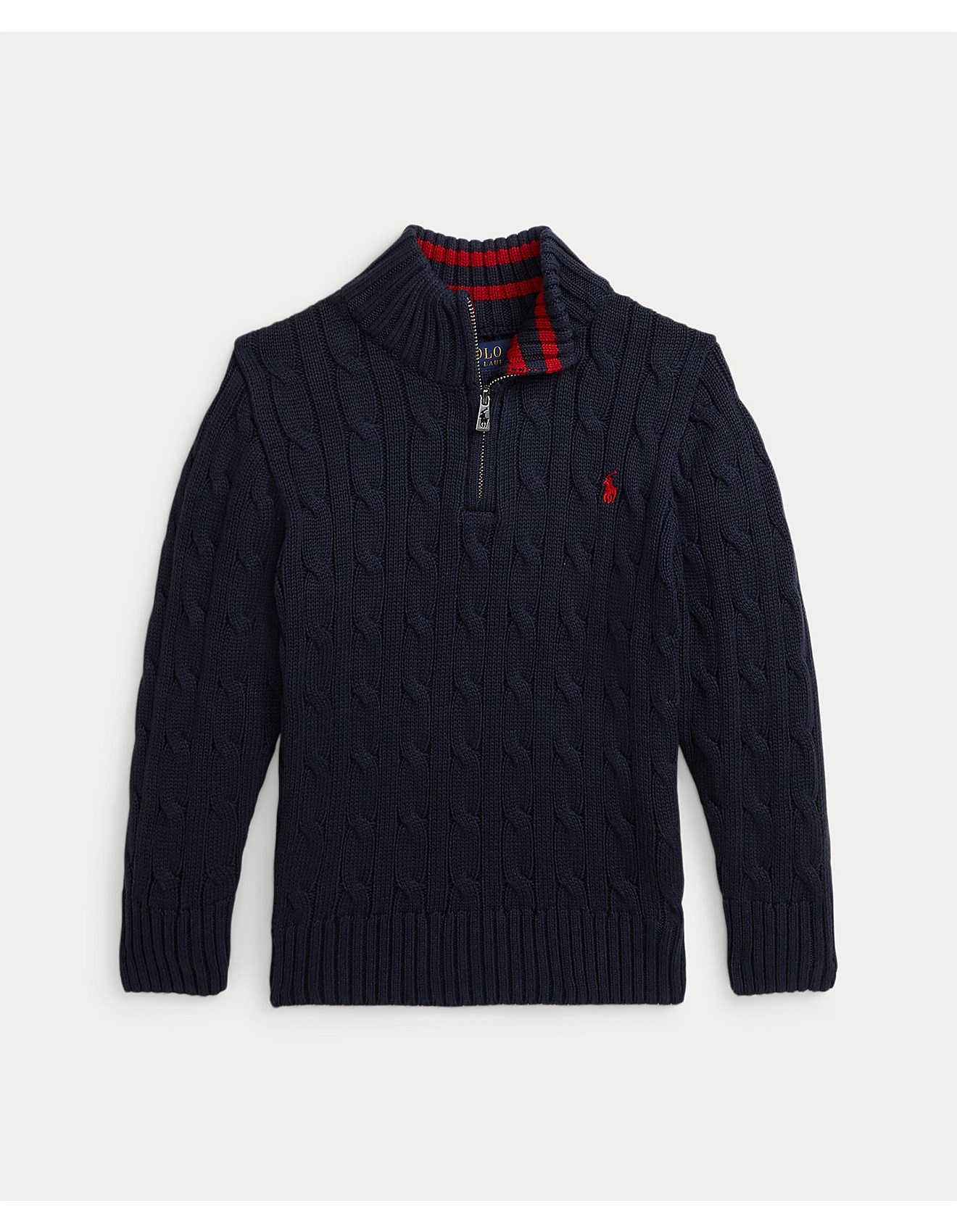 Polo Ralph Lauren Kids Cable-knit Cotton Quarter-zip Sweater (2-7 Years ...