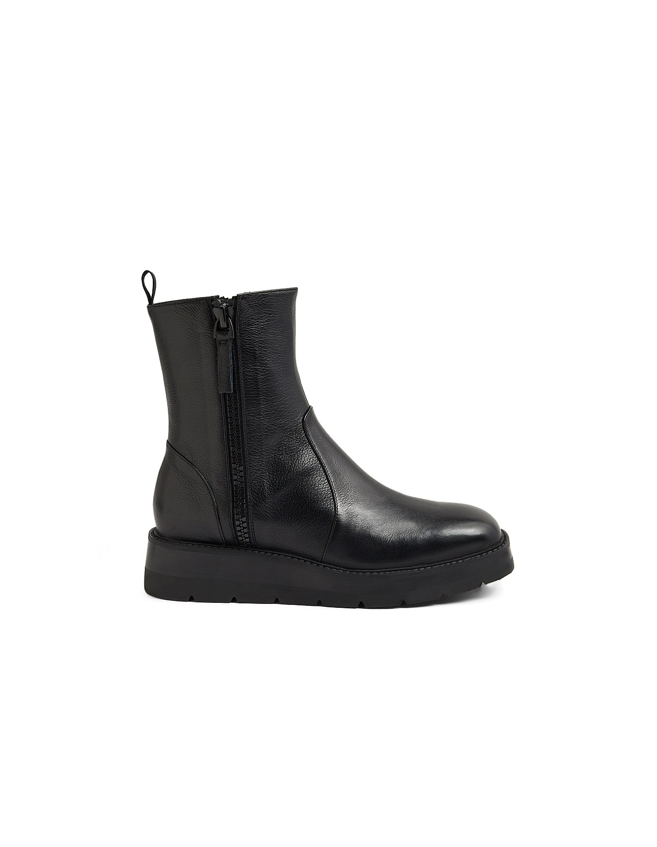 Midas Tomkat Black Leather Ankle Boots | David Jones