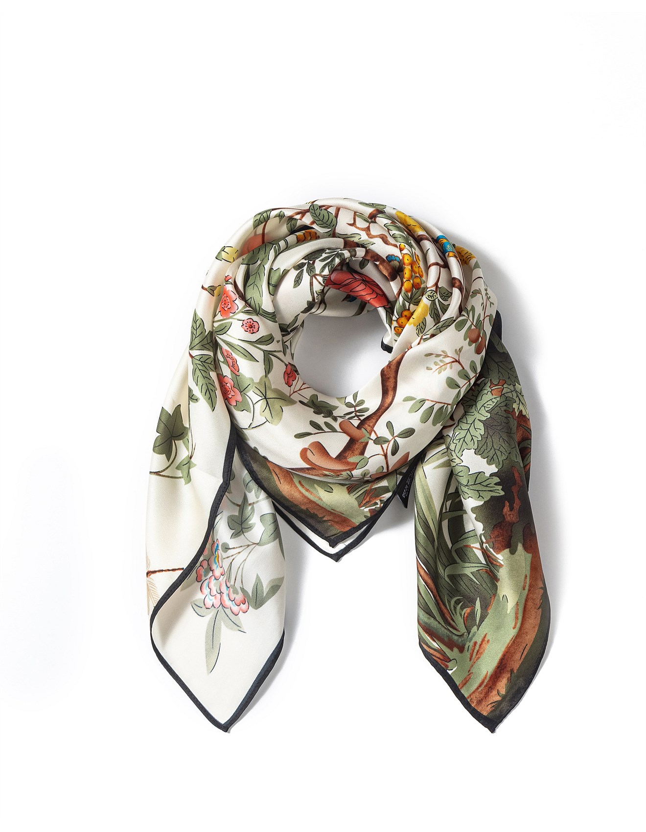 The Two Mrs Grenvilles Birds Square Scarf | David Jones