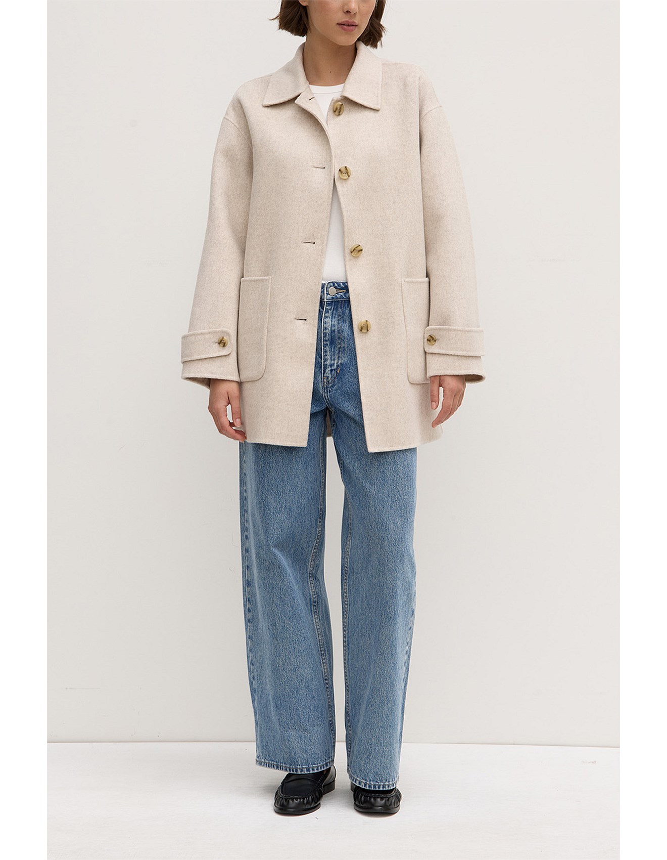 Assembly Label Pierra Wool Coat Oat Marle | David Jones