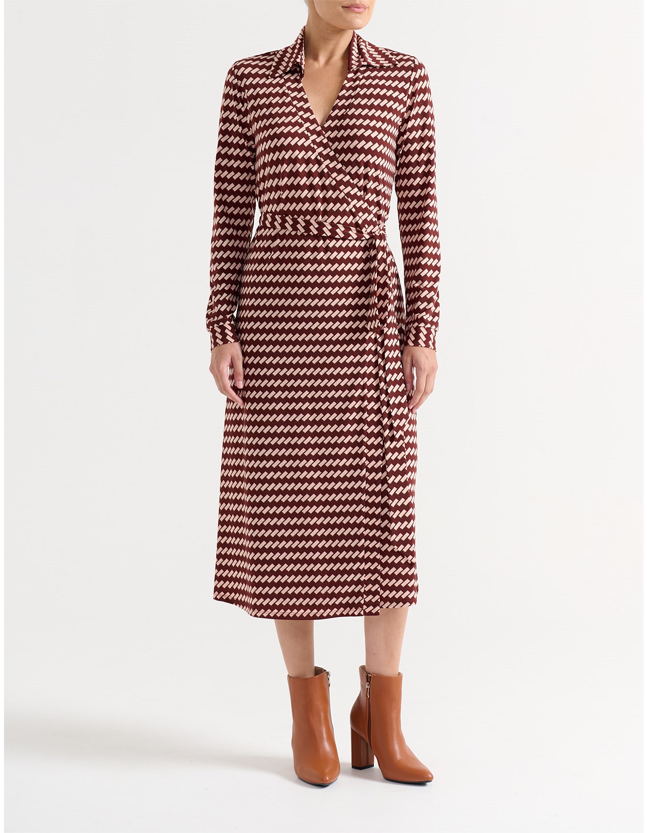 David Jones Collection Wrap Jersey Dress | David Jones