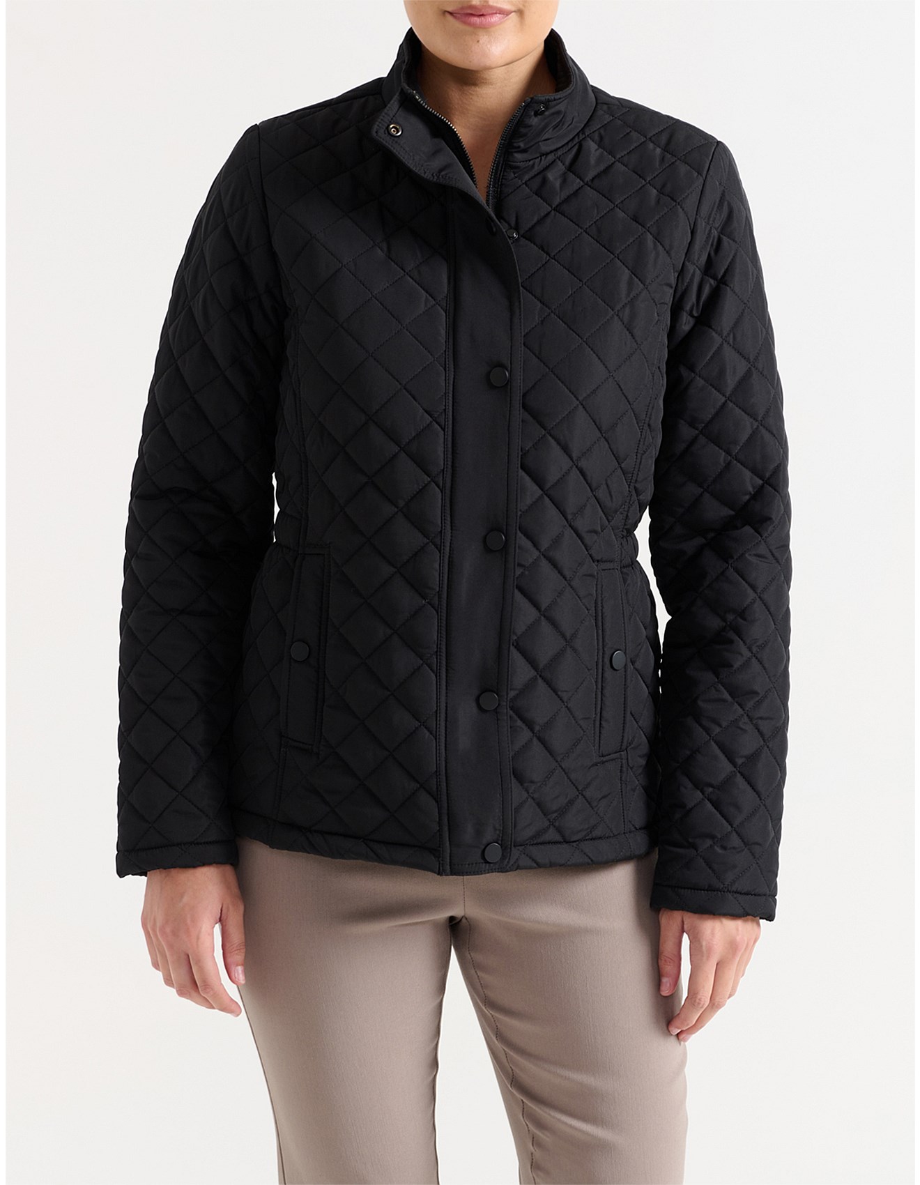 David Jones Collection Zip Front Quilted Jacket | David Jones