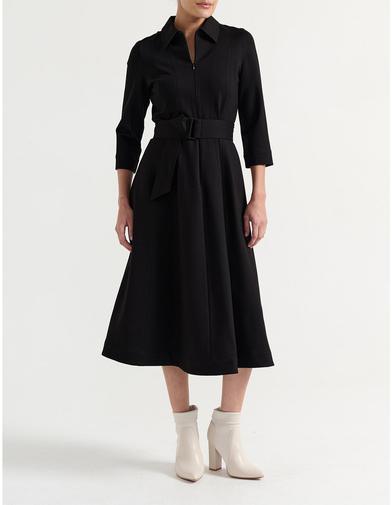 David Jones Collection Ponte Zip Shirt Dress | David Jones