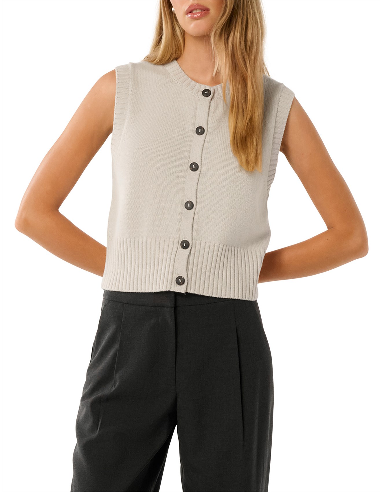 Forever New Brooke Button Through Tank Top | David Jones
