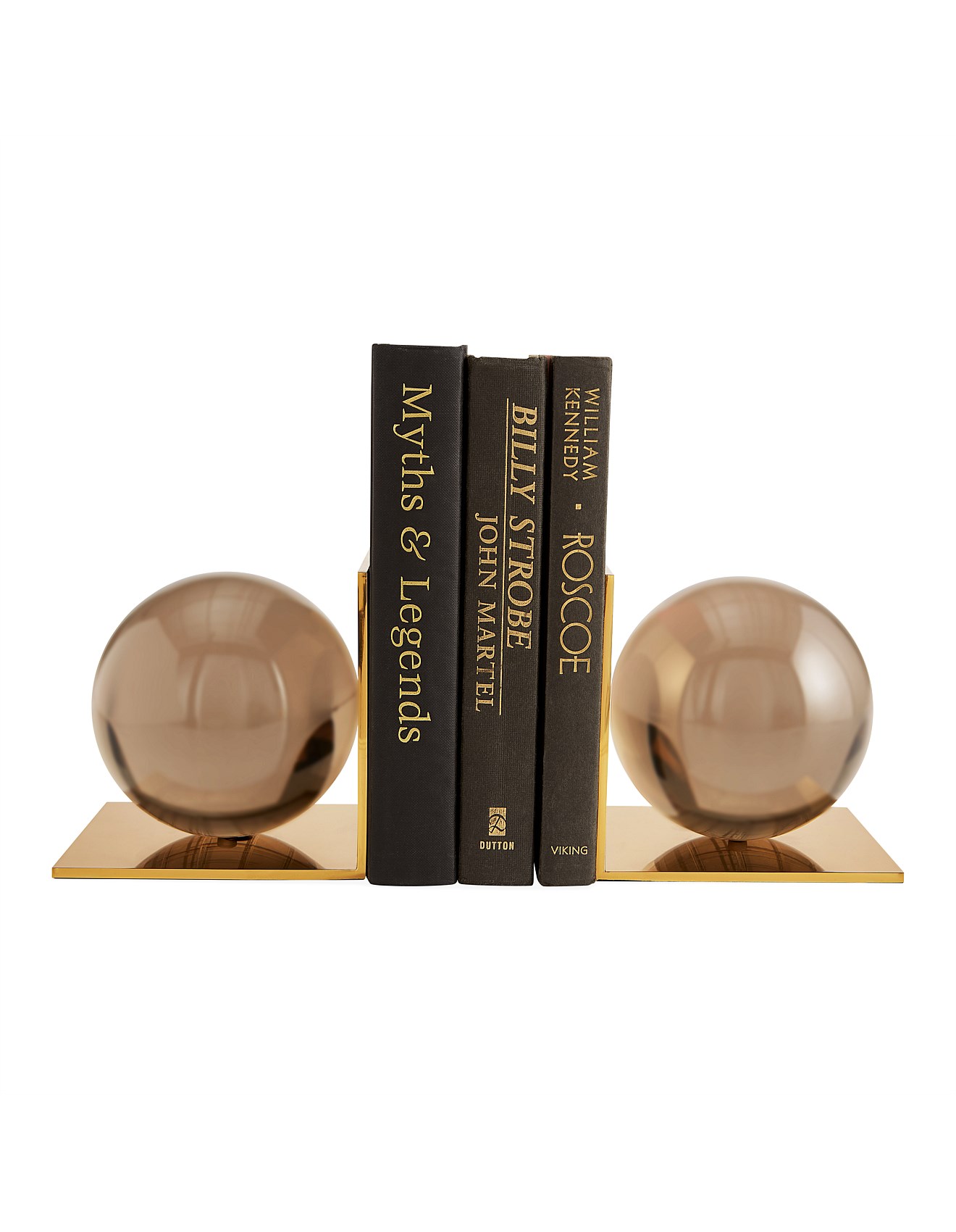 Jonathan Adler Globo L-shaped Brass Base Bookend Set | David Jones