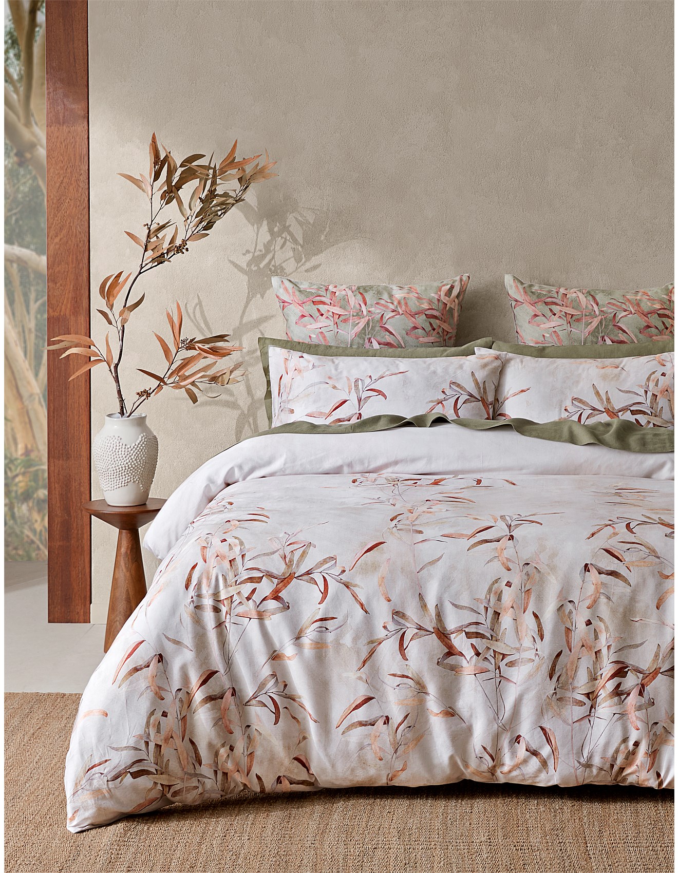 Cotton House Turpin King Quilt Cover Rust | David Jones