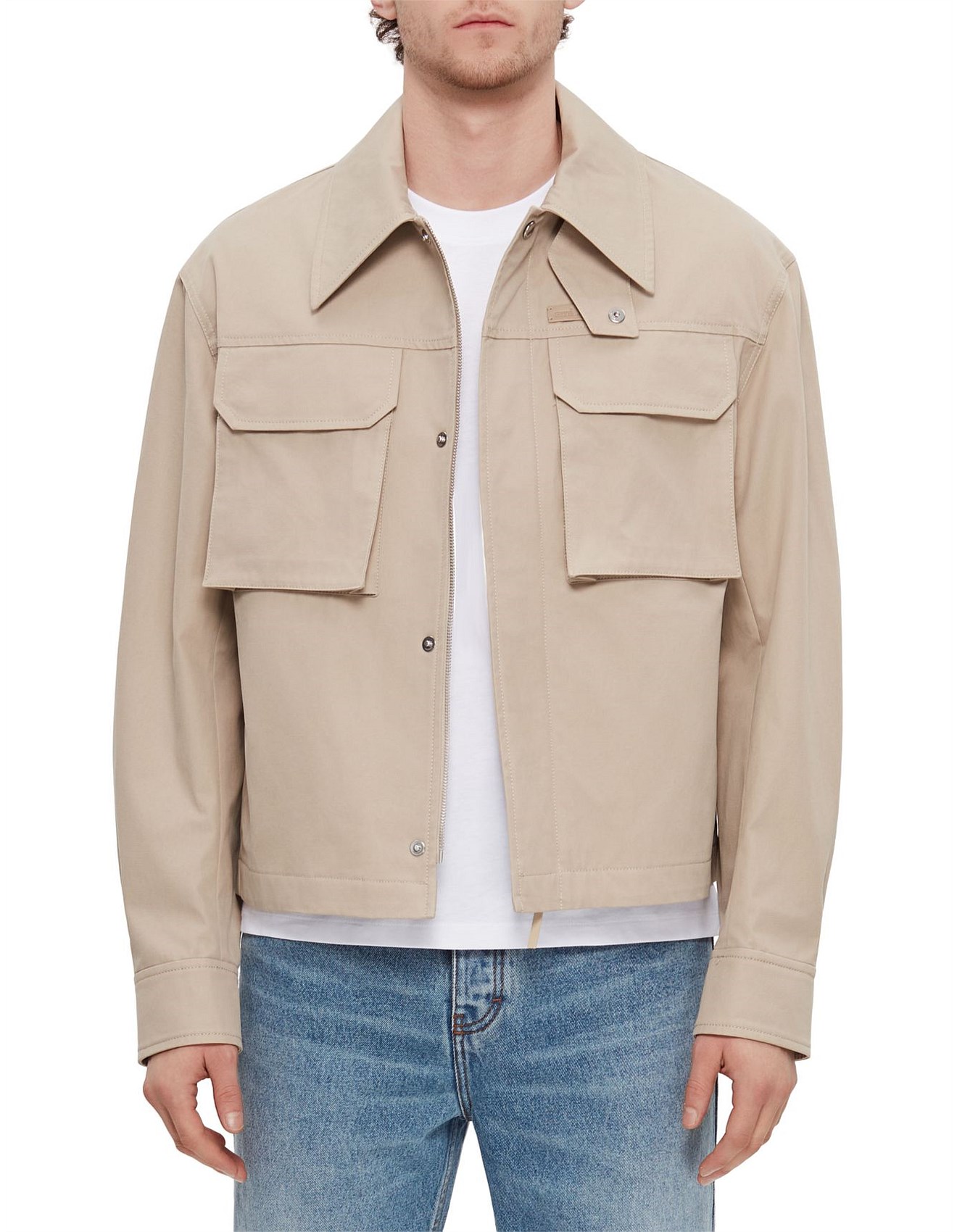 Ami Utility Jacket Coffee Cream | David Jones